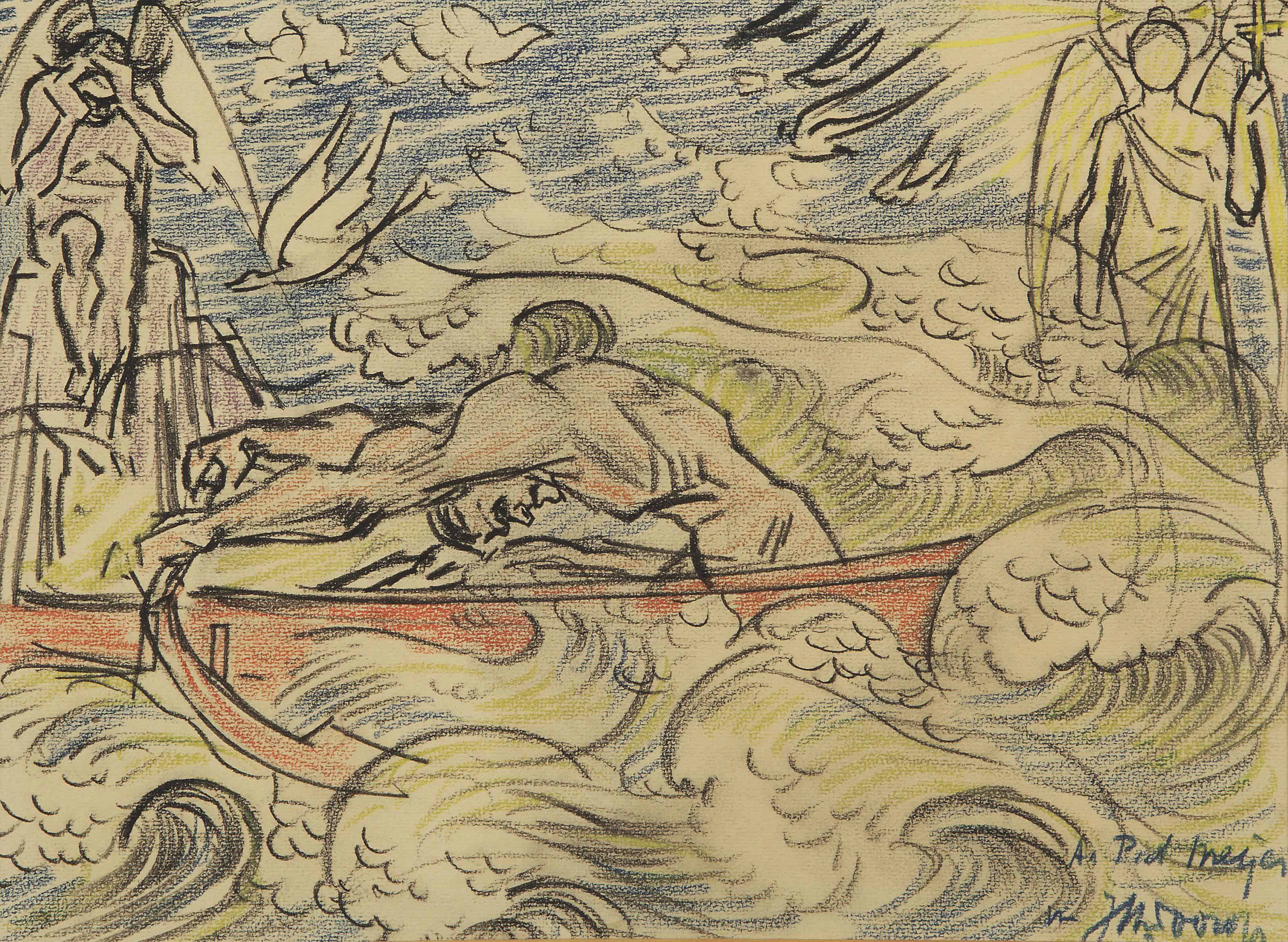 Jan Toorop (1858-1928) , Rowing | Christie's