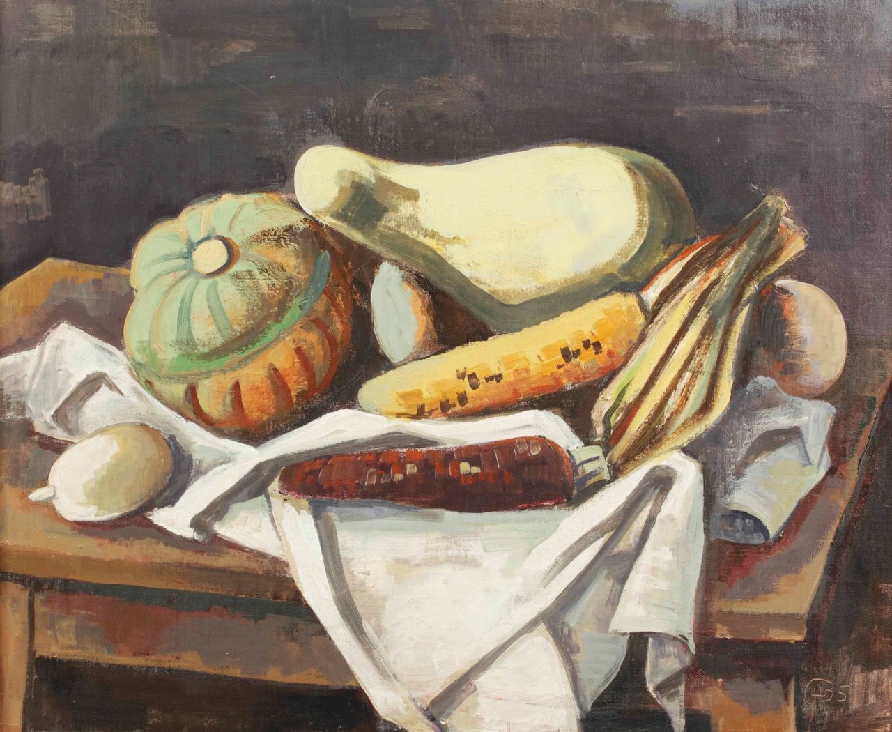 Karl Hofer (1878-1955) , Stilleben mit Kurbissen und Mais | Christie's