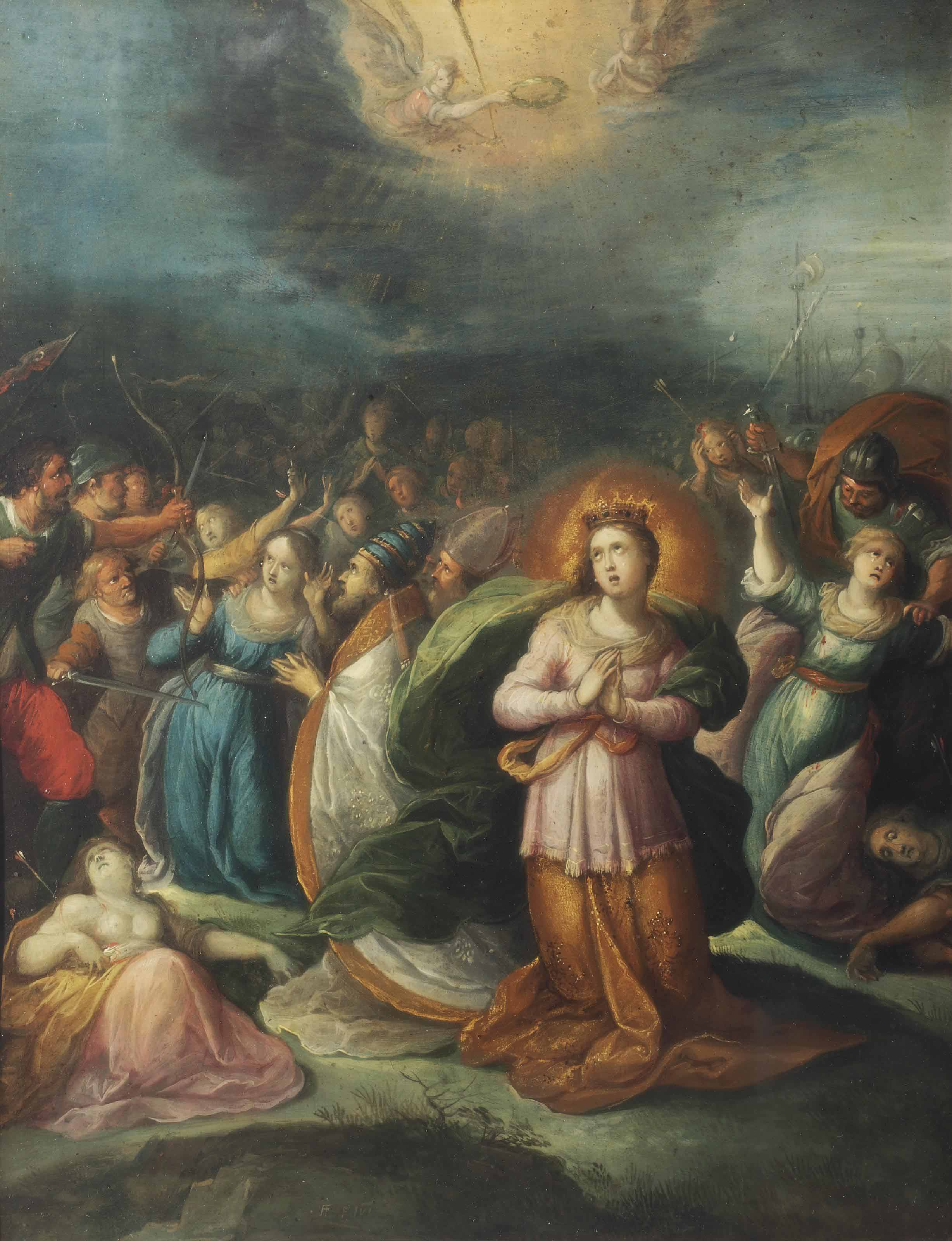 Frans Francken II (Antwerp 1581-1642) , The Martyrdom of Saint Ursula ...