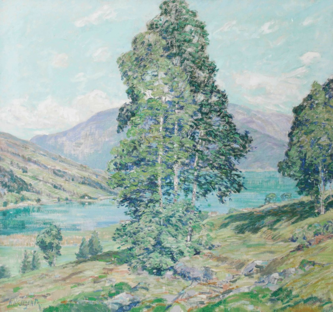 William Henry Singer (Pittsburgh 1868-1943 Olden) , Olden Fjord, Norway ...