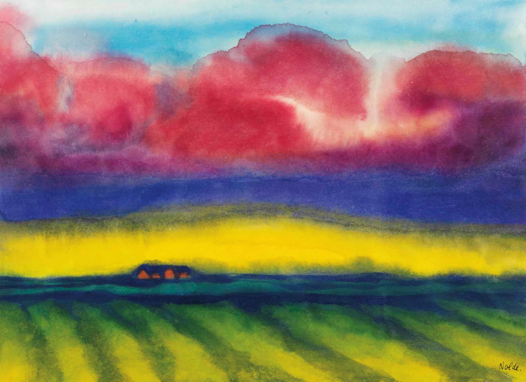 Emil Nolde (1867-1956) , Marschlandschaft mit Bauernhof | Christie's