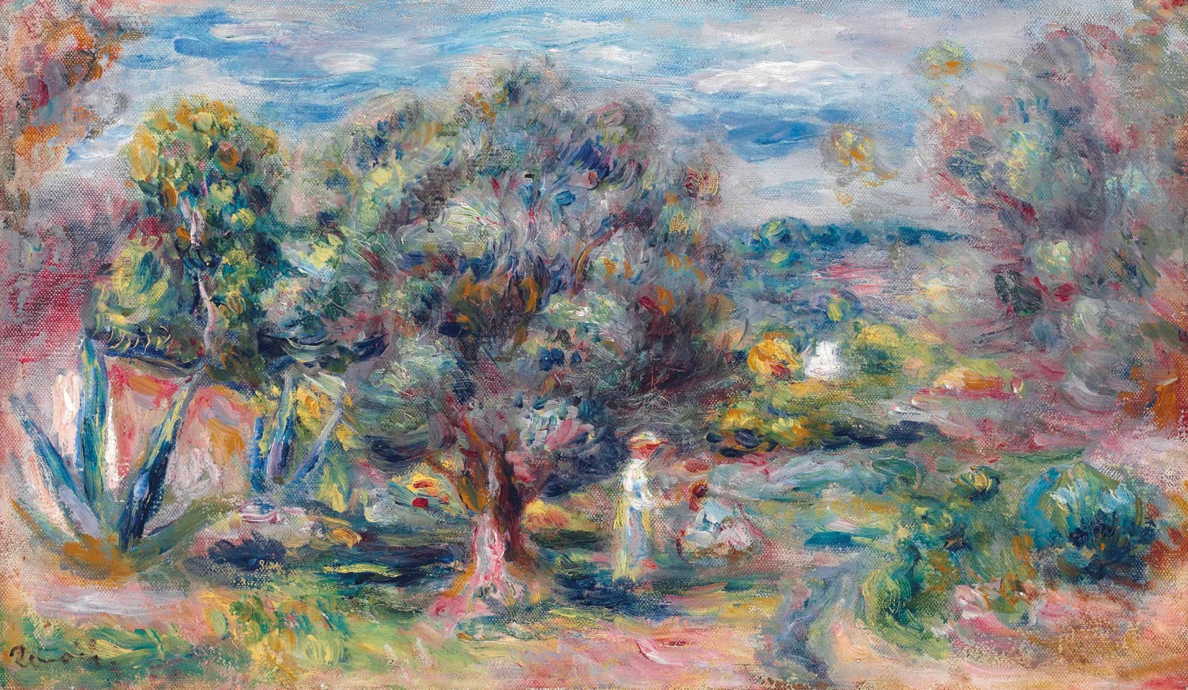 Pierre-Auguste Renoir (1841-1919) , Aloès, la cueillette à Cagnes ...