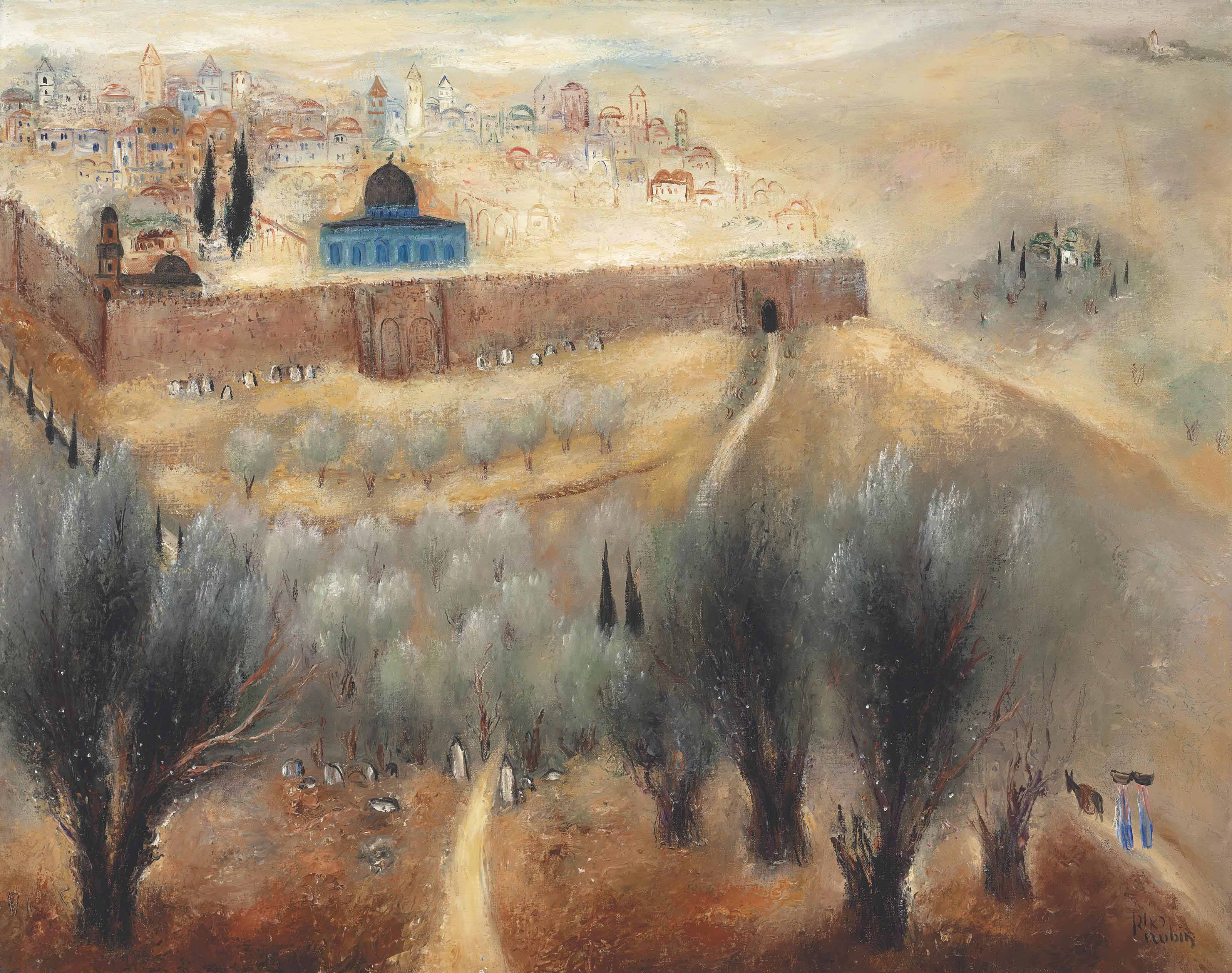 Jerusalem (1951) von Reuven Rubin (1893-1974, Romania ...