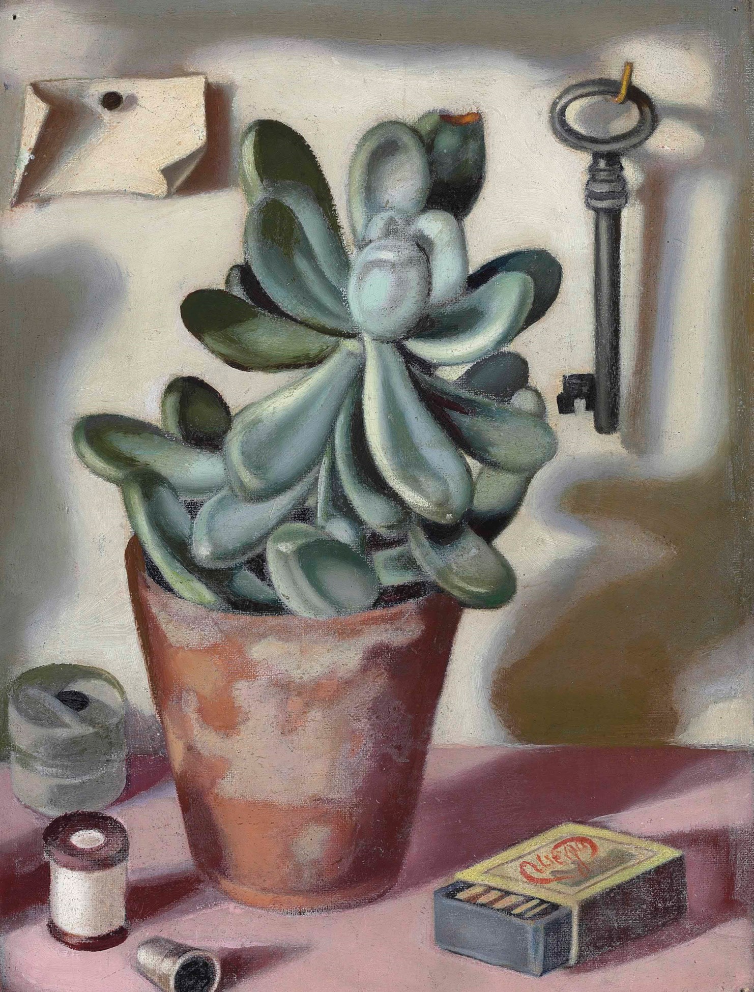Tamara de Lempicka (1898-1980) , Nature morte à la plante grasse ...