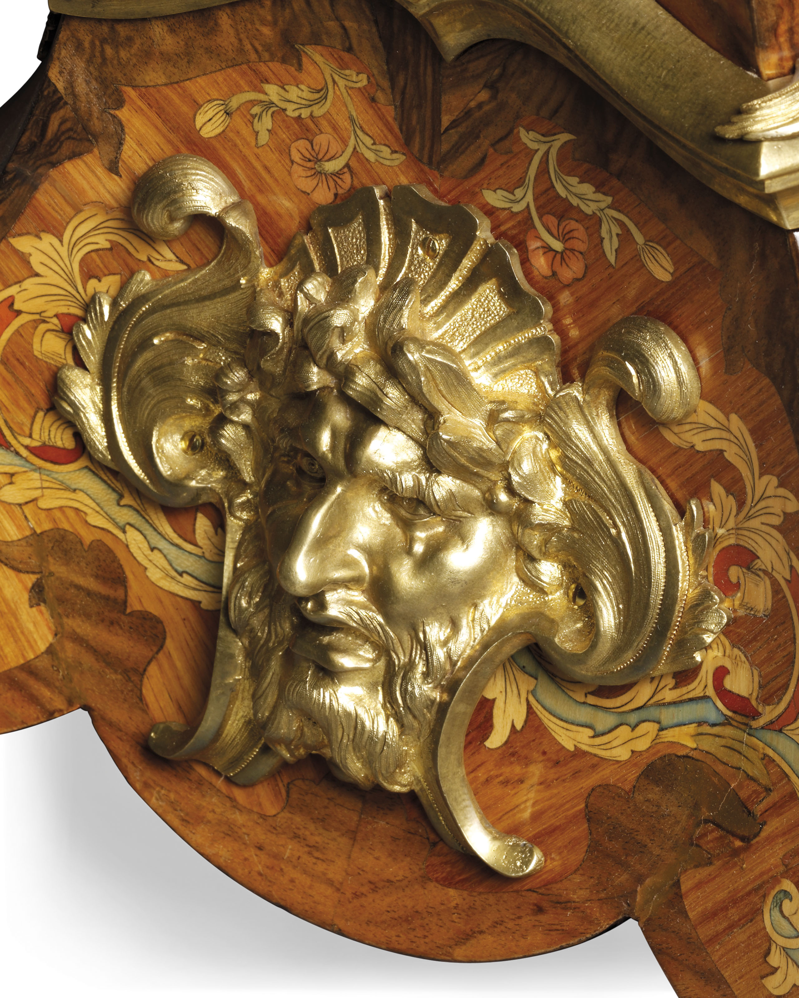 A VICTORIAN ORMOLU-MOUNTED POLYCHROME IVORY, MOTHER-OF-PEARL, CUT-BRASS ...