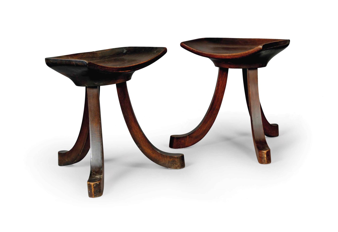 ADOLF LOOS (1870-1933) , PAIR OF 'THEBAN' STOOLS, FROM THE VILLA ...