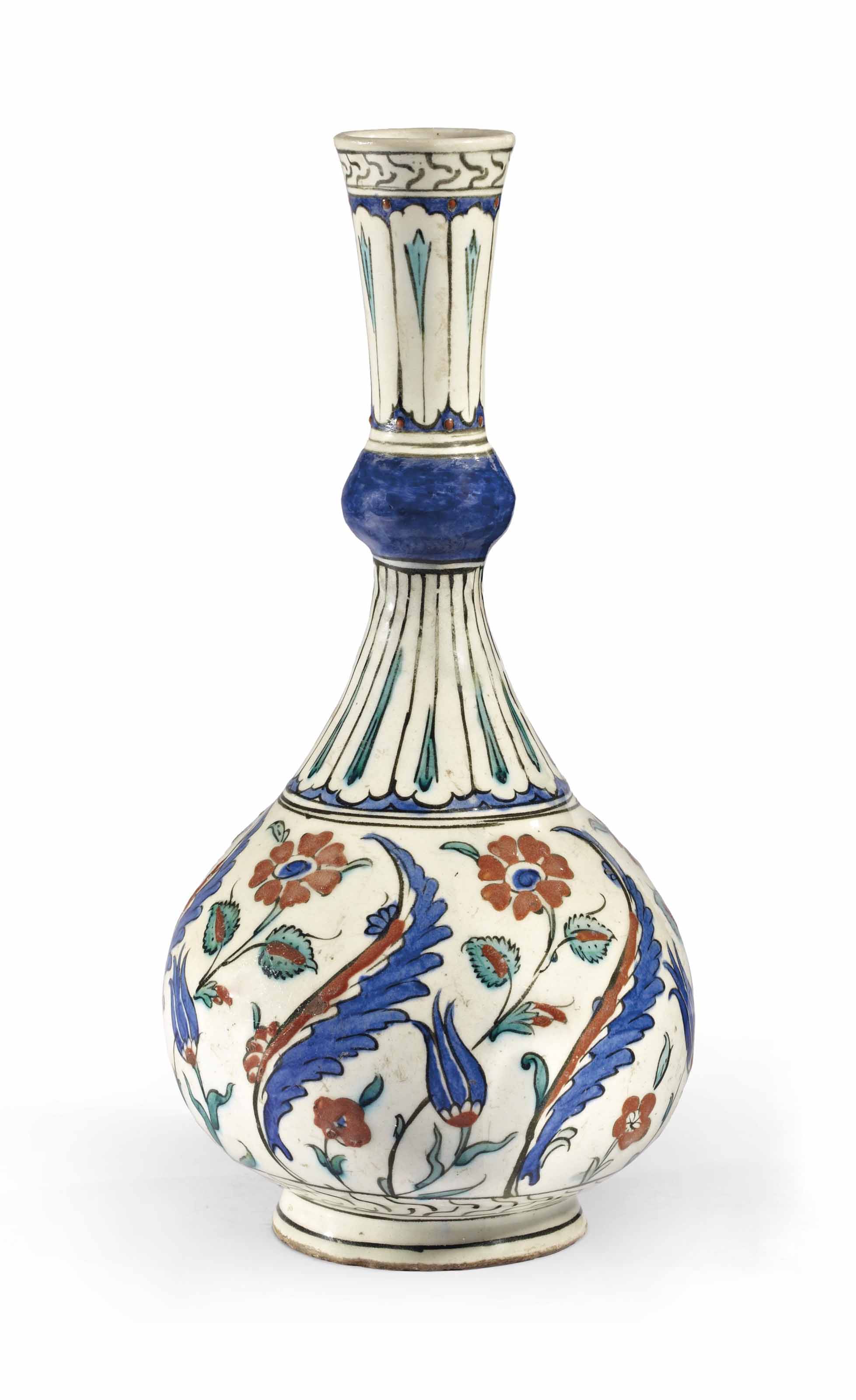 AN IZNIK POTTERY TANKARD , OTTOMAN TURKEY, CIRCA 1575 | Christie's