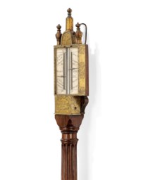 A QUEEN ANNE WALNUT PORTABLE PILLAR BAROMETER , DANIEL QUARE, LONDON ...