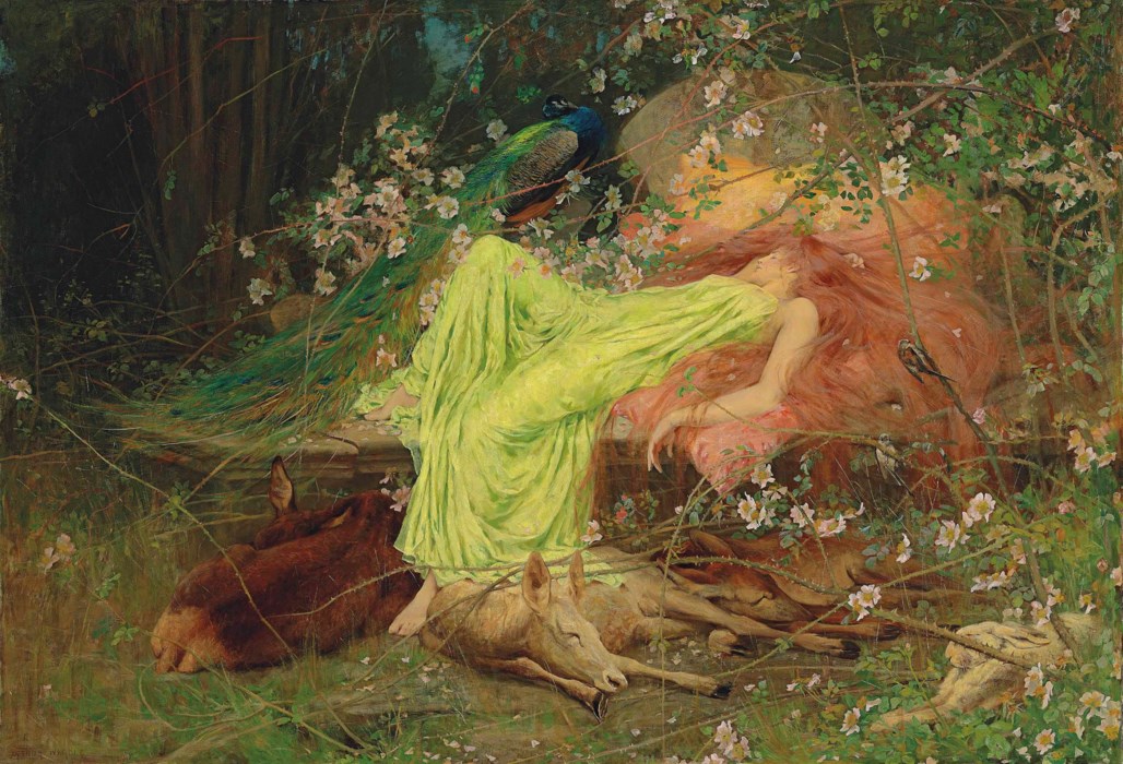 Arthur Wardle (1864-1949) , A Fairy Tale"All seemed to sleep, the ...