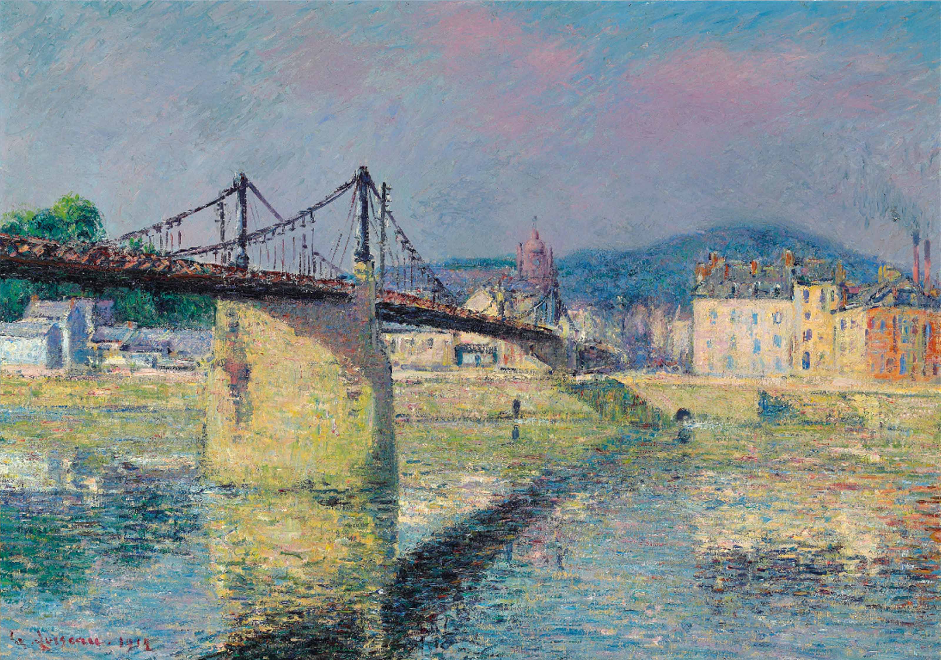 Gustave Loiseau (1865-1935) , Le pont suspendu à Elbeuf | Christie's
