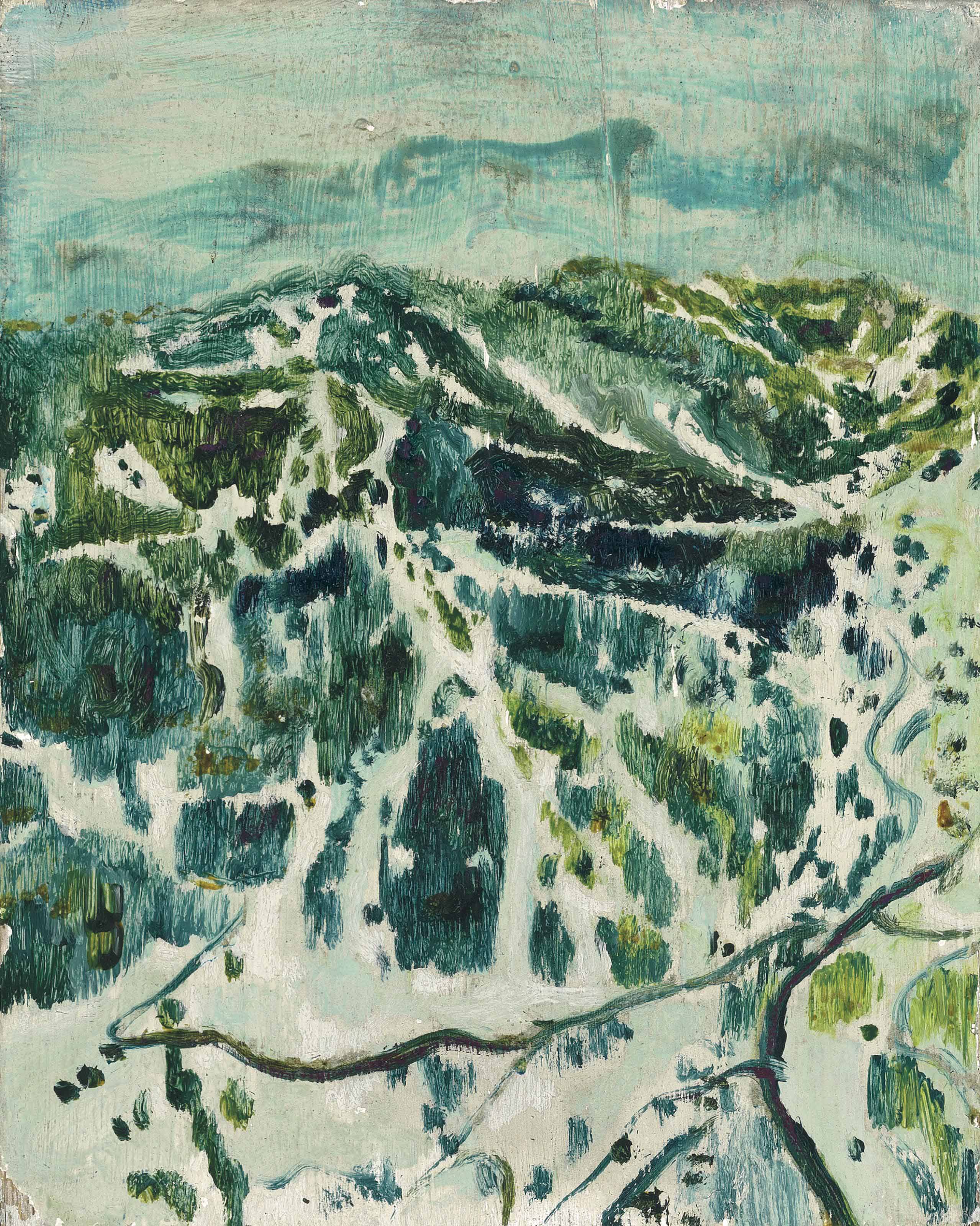 Peter Doig (B. 1959) , Ski-Mountain | Christie's