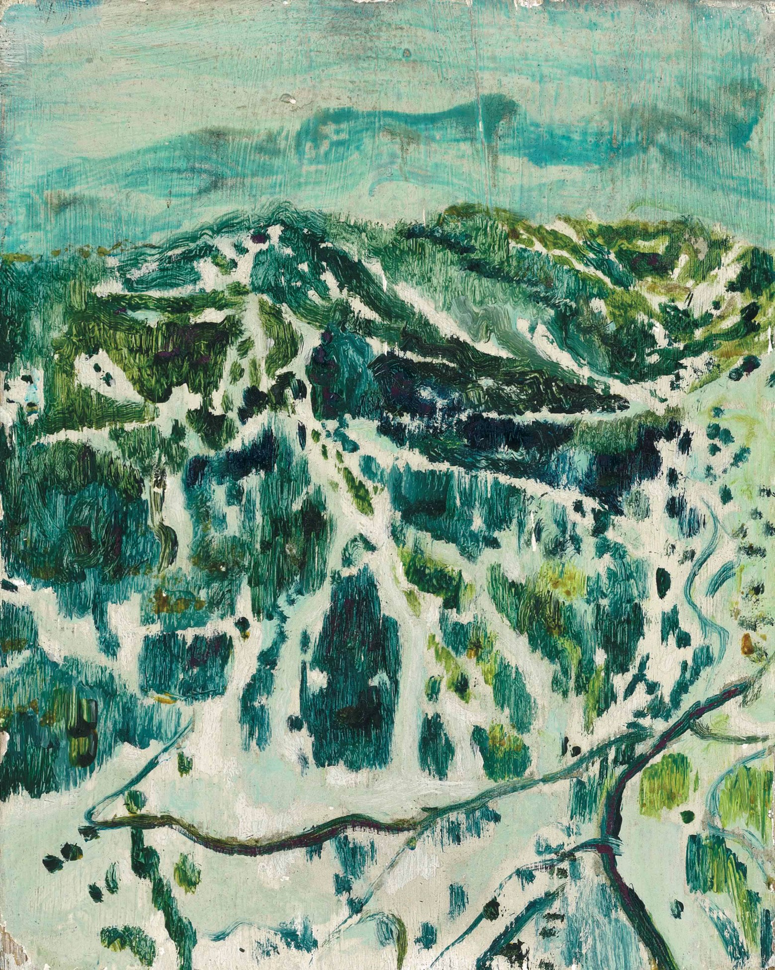 Peter Doig (B. 1959) , Ski-Mountain | Christie's