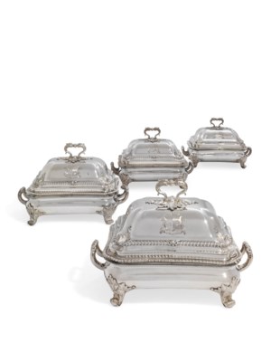 THE GLADSTONE DINNER-SERVICE A GEORGE IV SILVER DINNER-SERVICE