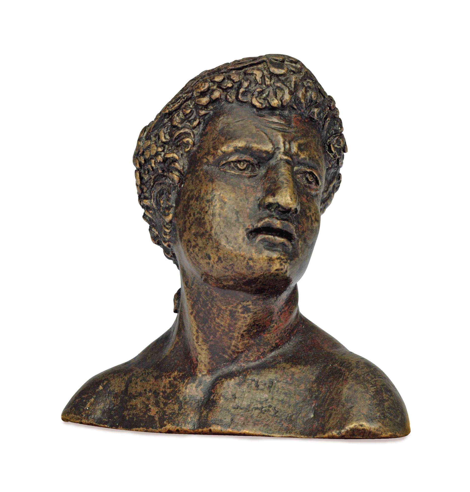 A BRONZE HEAD OF BACCHUS , BY ANDREA RICCIO (C.1470-1532) AND WORKSHOP ...