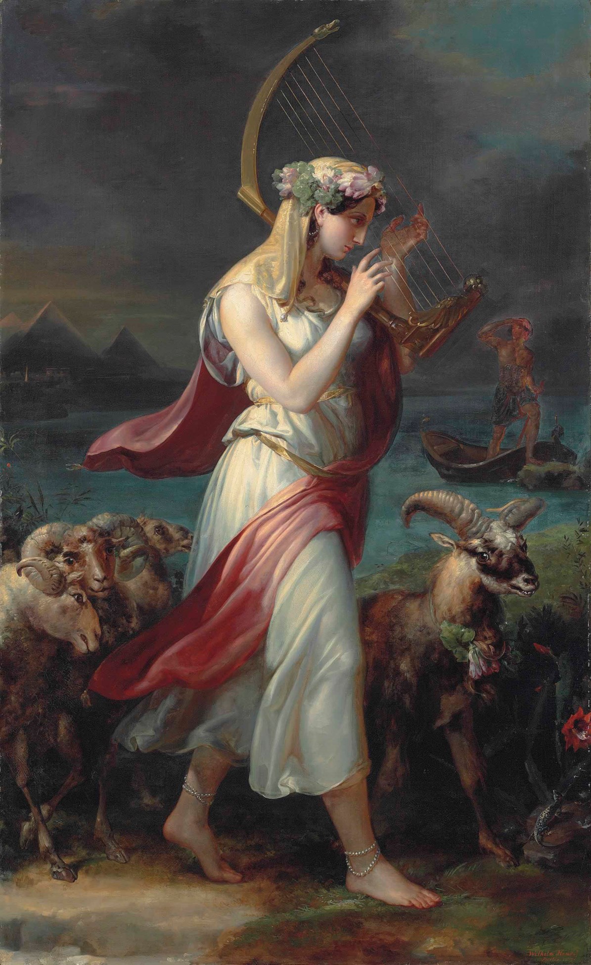 Wilhelm Hensel (German, 1798-1861), Israelite Shepherdess in the Land ...