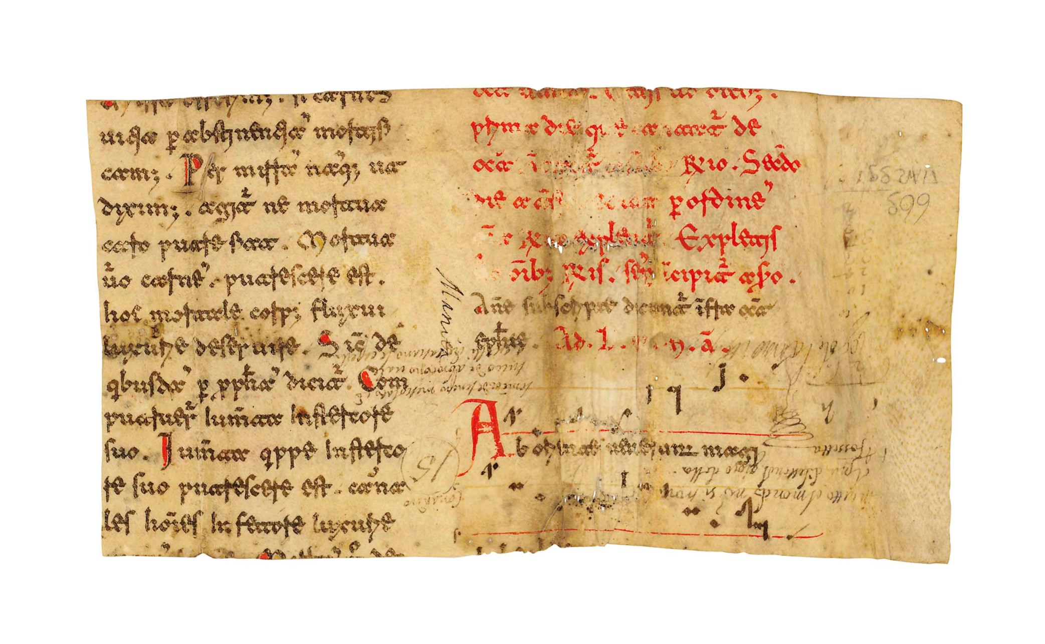 A FRAGMENT OF A NOTED BREVIARY IN BENEVENTAN MINUSCULE, in Latin ...