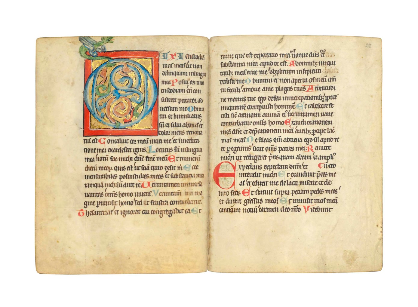 PSALTER, in Latin, with Canticles and Litany, ILLUMINATED MANUSCRIPT ON ...