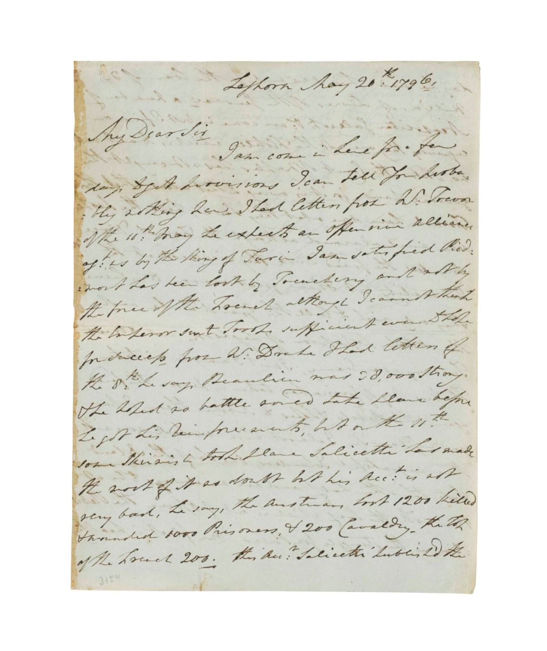 NELSON, Horatio, Viscount (1758-1805). Autograph letter signed ...