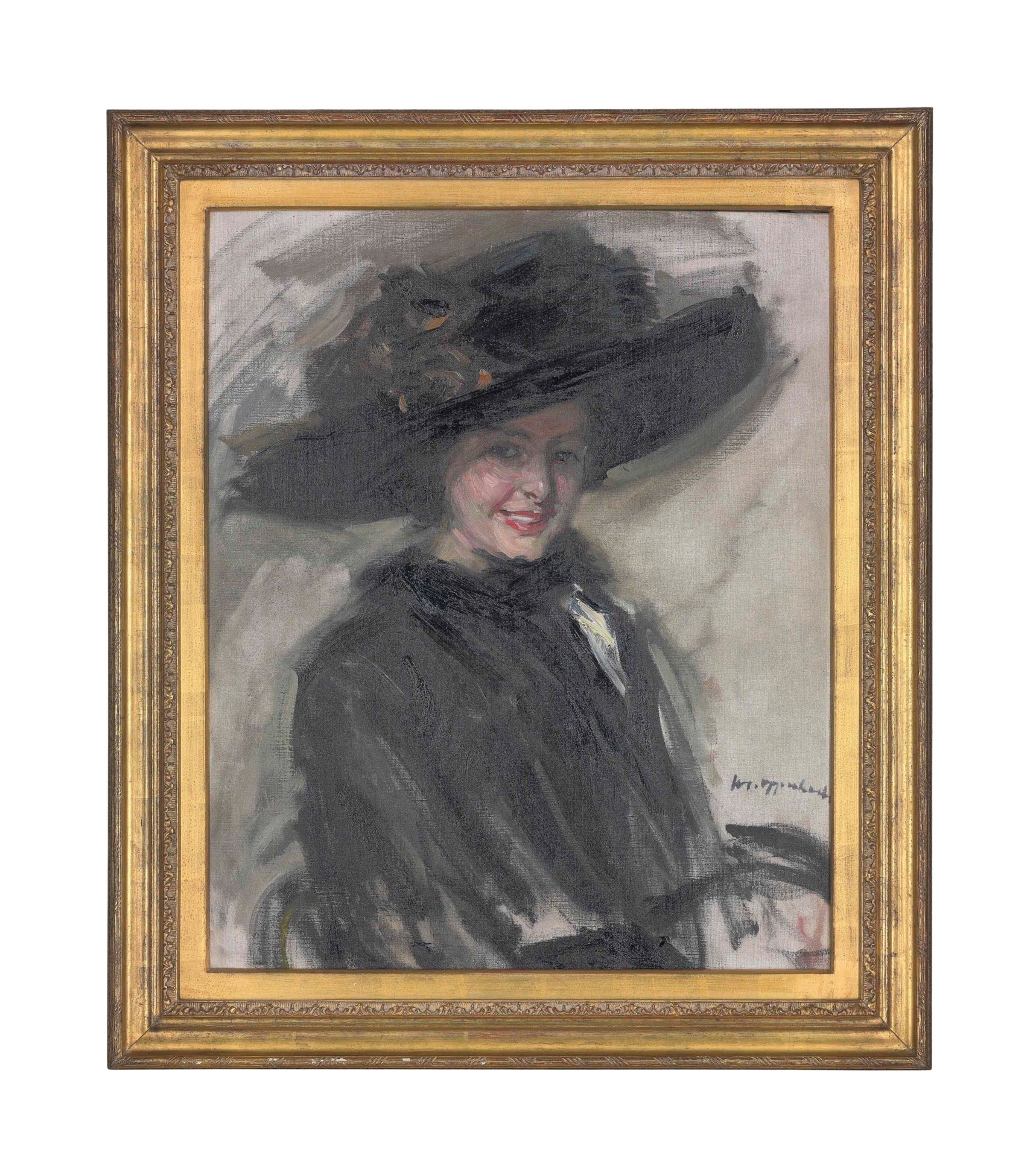 Josef Oppenheimer (1876-1966) , Portrait of a lady in a hat | Christie's