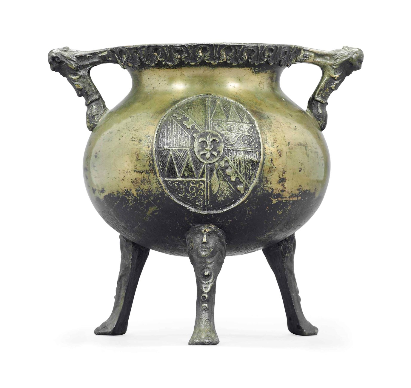 A BRASS TRIPOD CAULDRON , OF 16TH CENTURY STYLE | Christie's