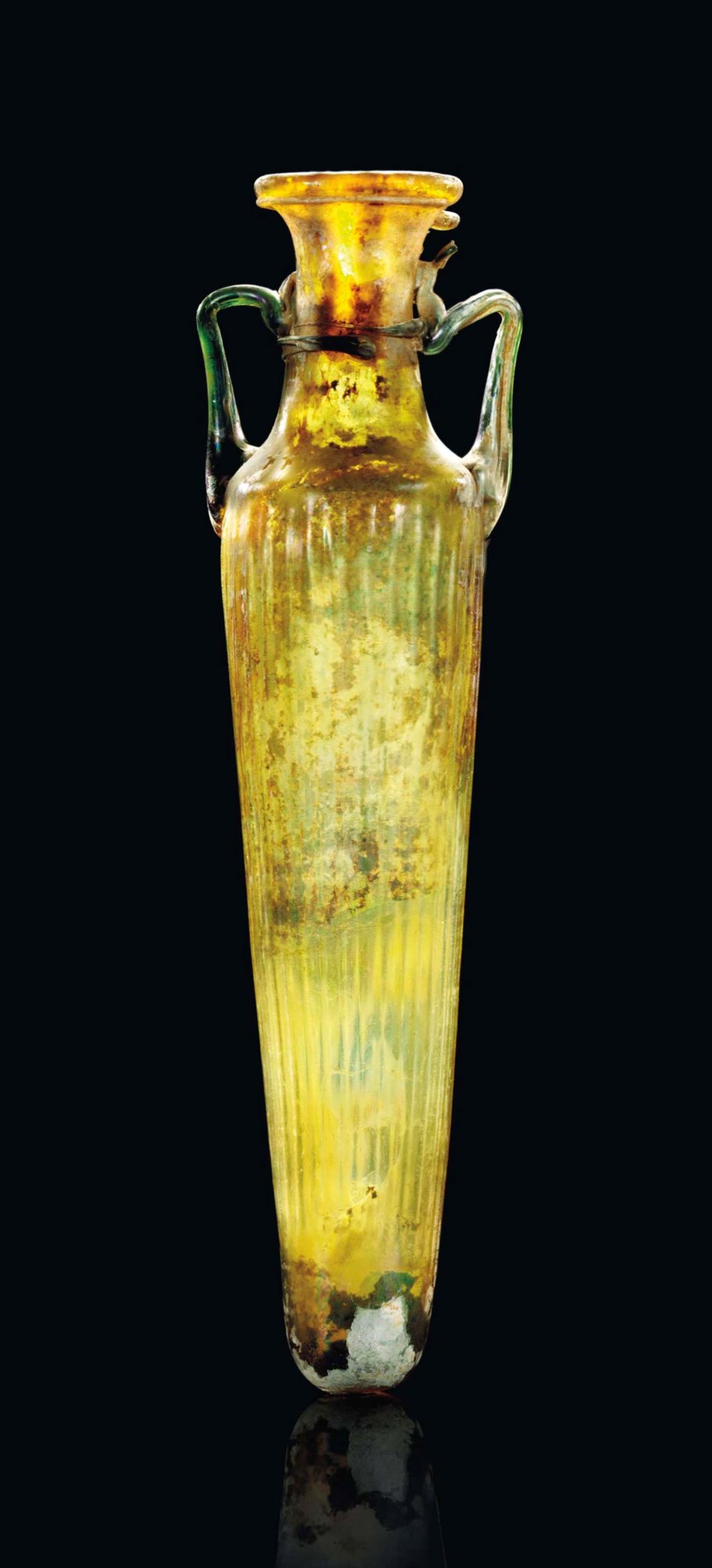 A ROMAN GREEN GLASS AMPHORA , CIRCA 3RD-4TH CENTURY A.D. | Christie's