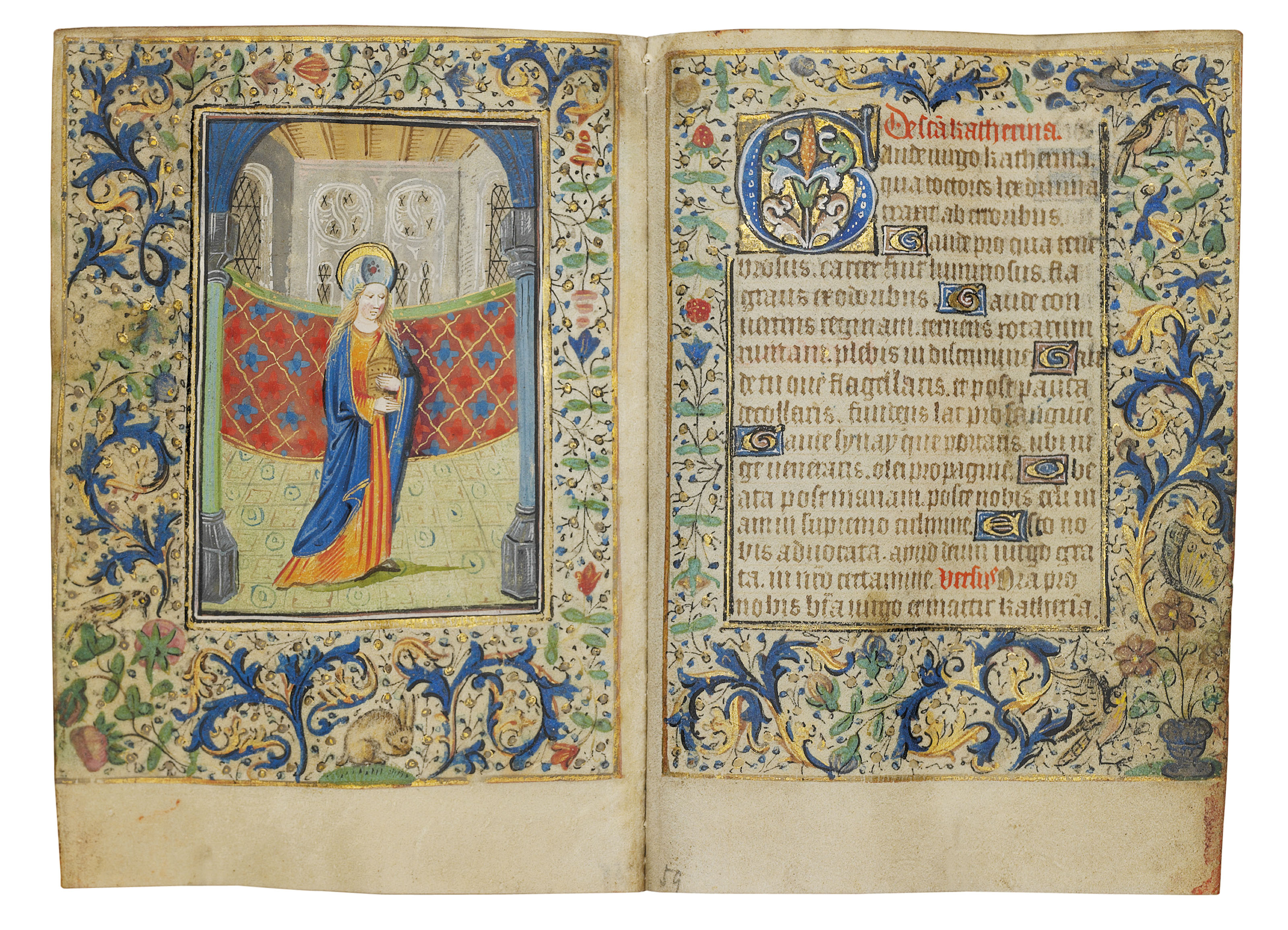 BOOK OF HOURS, use of Sarum, in Latin, ILLUMINATED MANUSCRIPT ON VELLUM