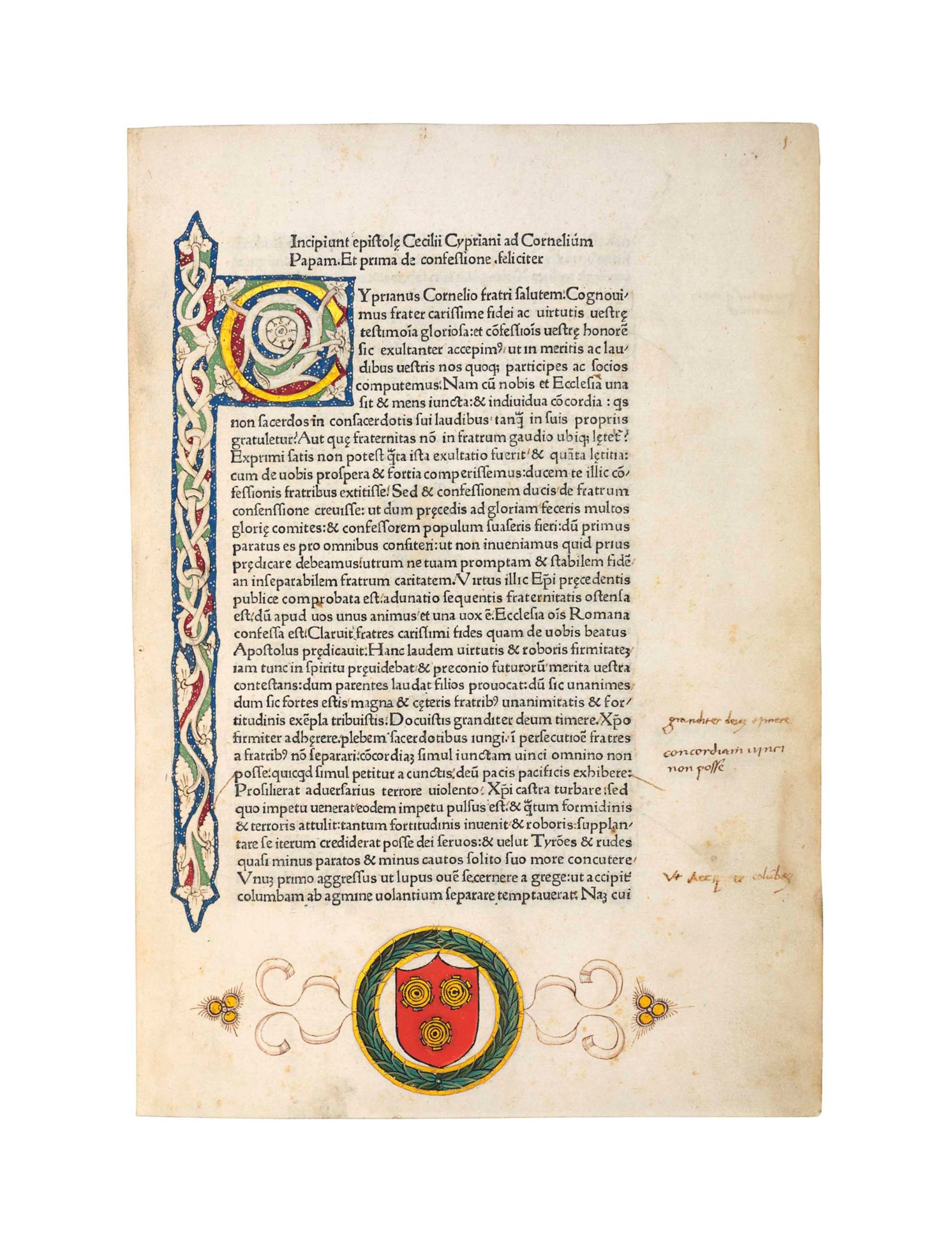 CYPRIANUS, Thascius Caecilius (Saint, Bp. of Carthage, d. 258). Opera ...