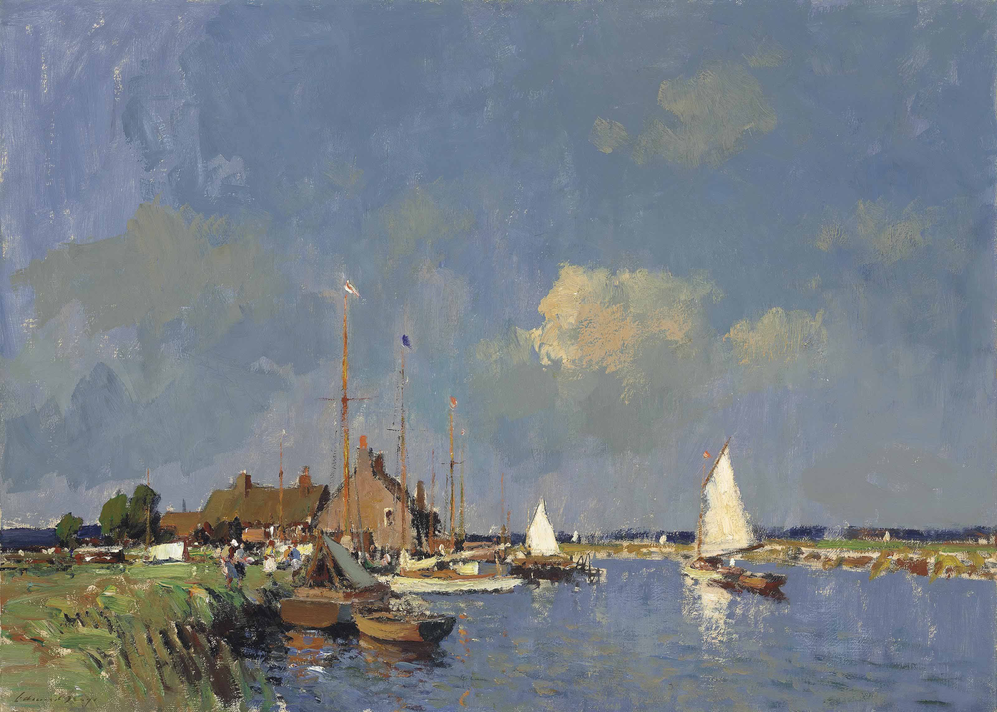 Edward Seago, R.W.S., R.B.A. (1910-1974) , Summer on the Norfolk Broads ...