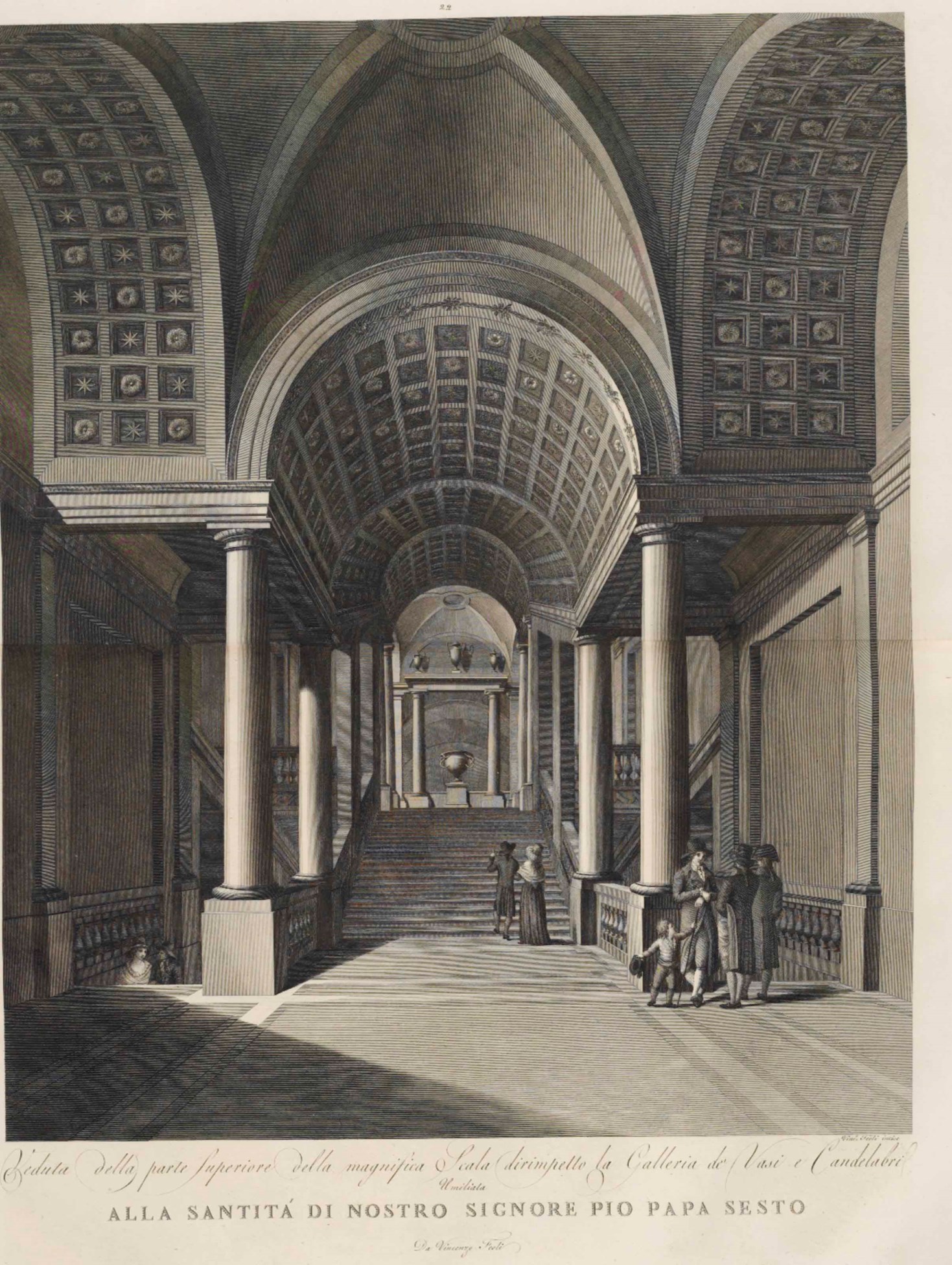FEOLI, Vincenzo (c.1760-1827). [Vedute del Museo Pio-Clementino.] [Rome ...