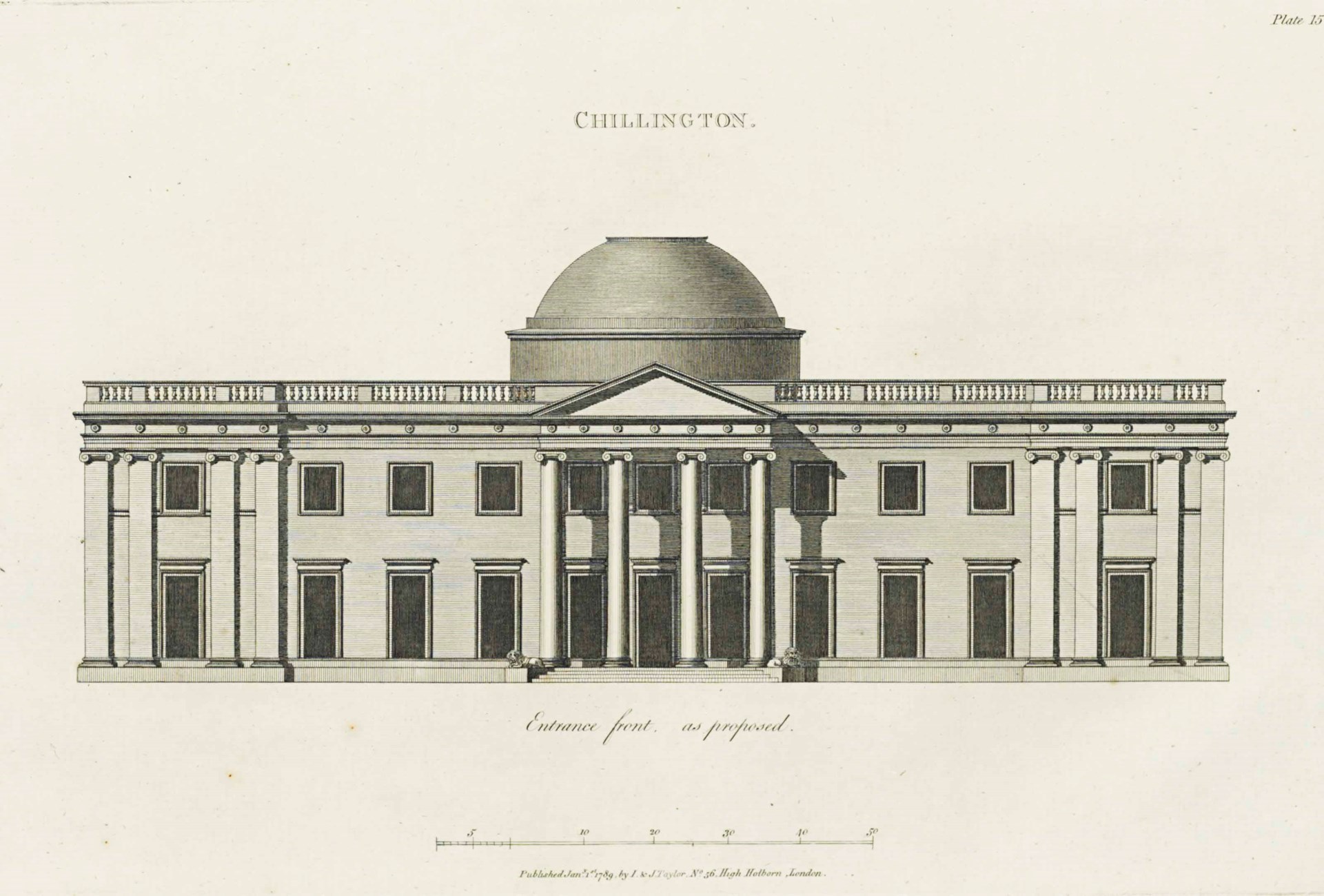 SOANE, Sir John (1753-1837). Plans, Elevations and Sections of ...