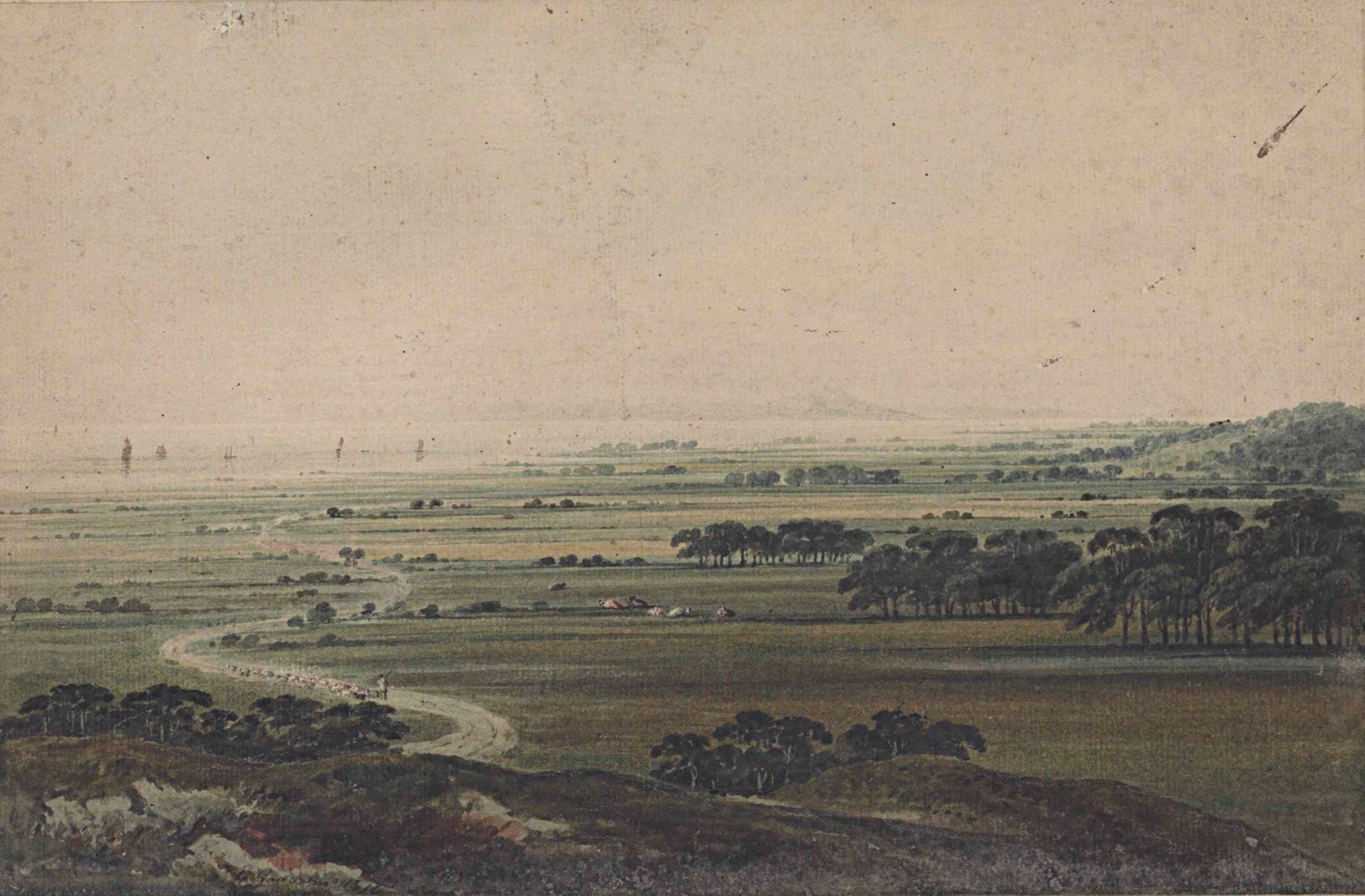 Edward Goodwin (1801 - 1836) , View of the Severn from Penpole point ...