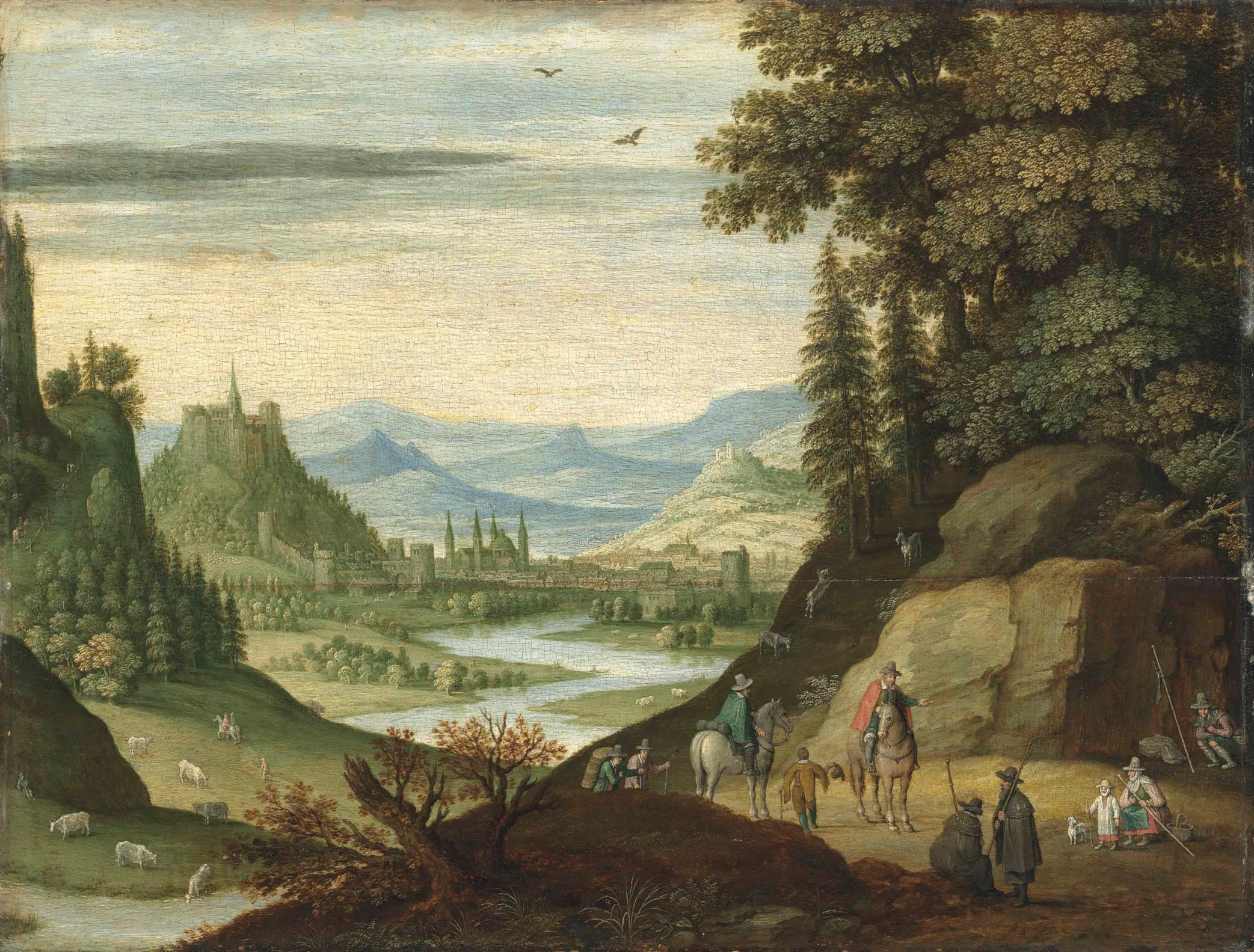 Martin Ryckaert (Antwerp 1587-1631) , An extensive mountainous ...