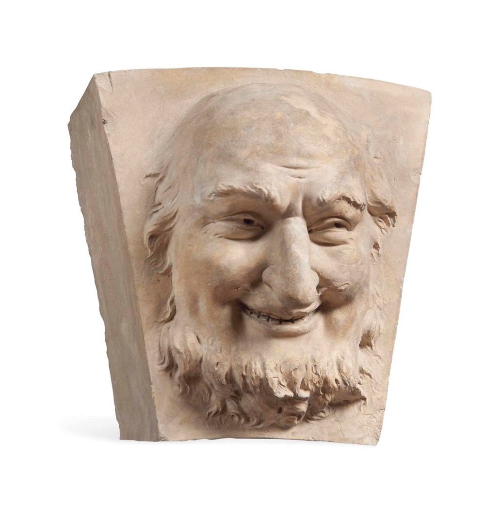 A GEORGE III ARTIFICAL 'COADE' STONE KEYSTONE , DATED 1792 | Christie's