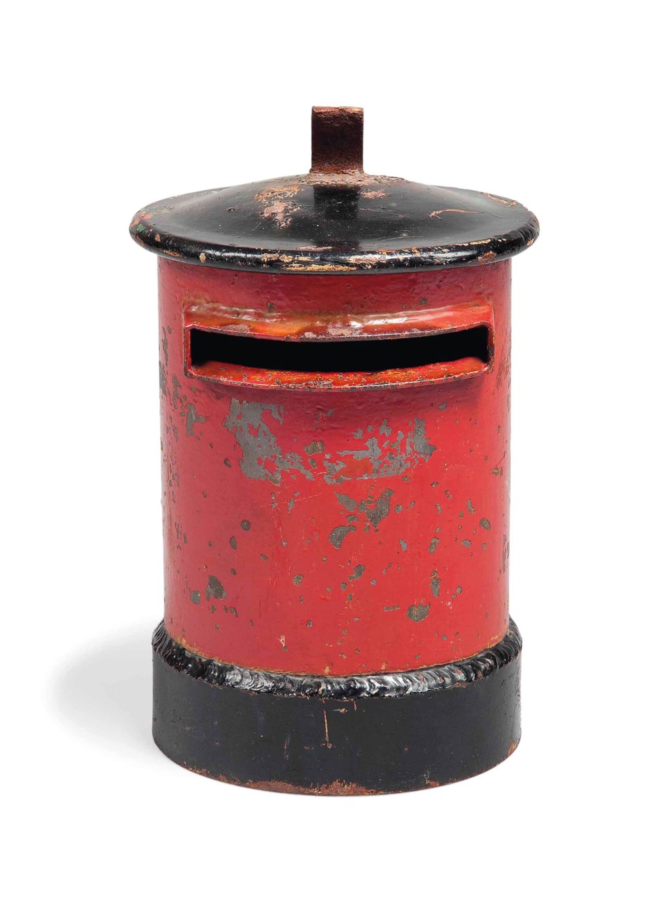 A LATE VICTORIAN PAINTED CAST-IRON 'ESTATE' PILLAR BOX , LATE 19TH ...