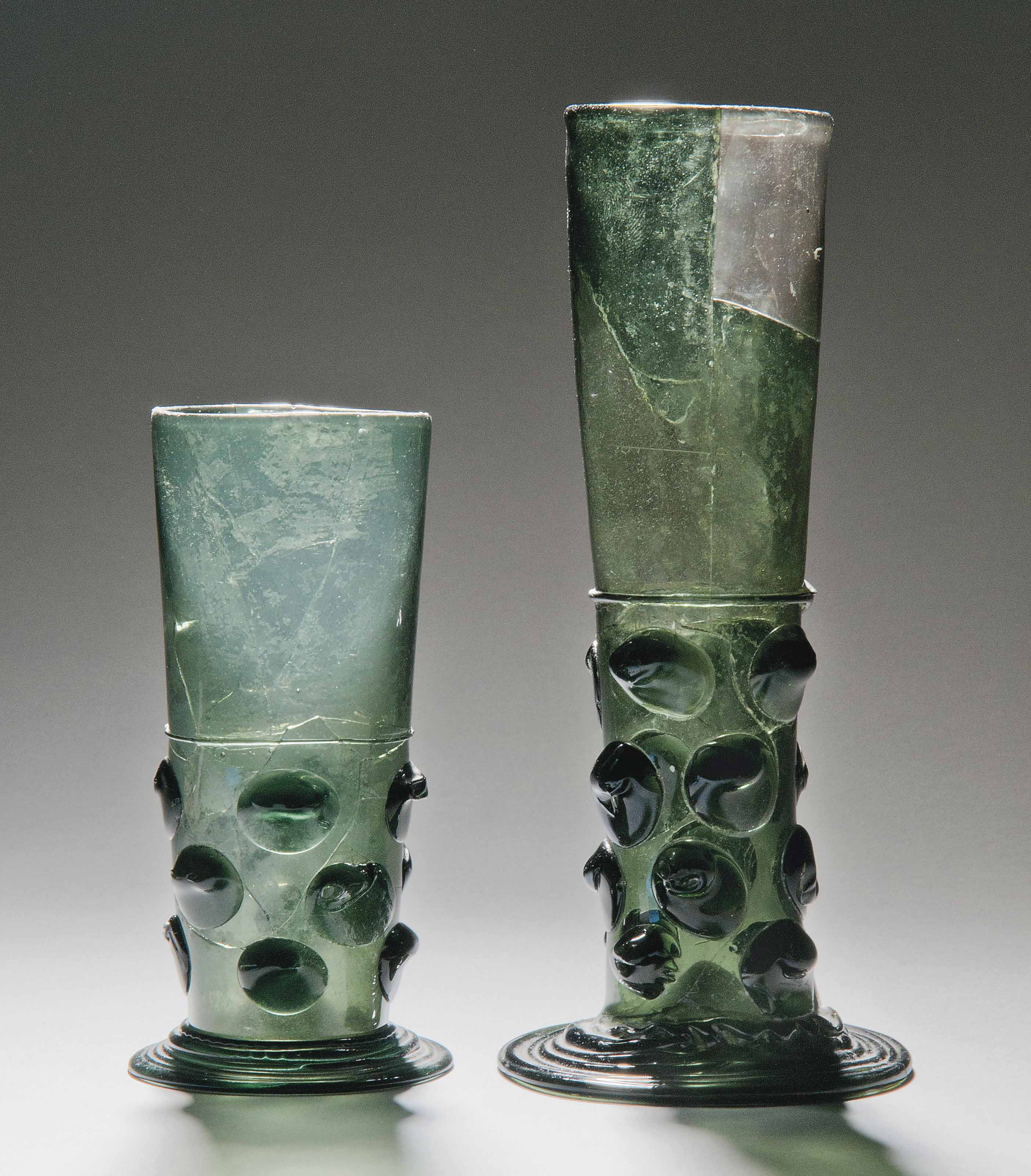 A THUMB BEAKER AND COVER (DAUMENGLAS) , 18TH CENTURY, PROBABLY DUTCH ...