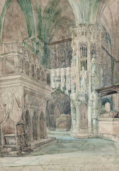 David Roberts, R.A. (1796-1864) , Edward the Confessor's Tomb at ...