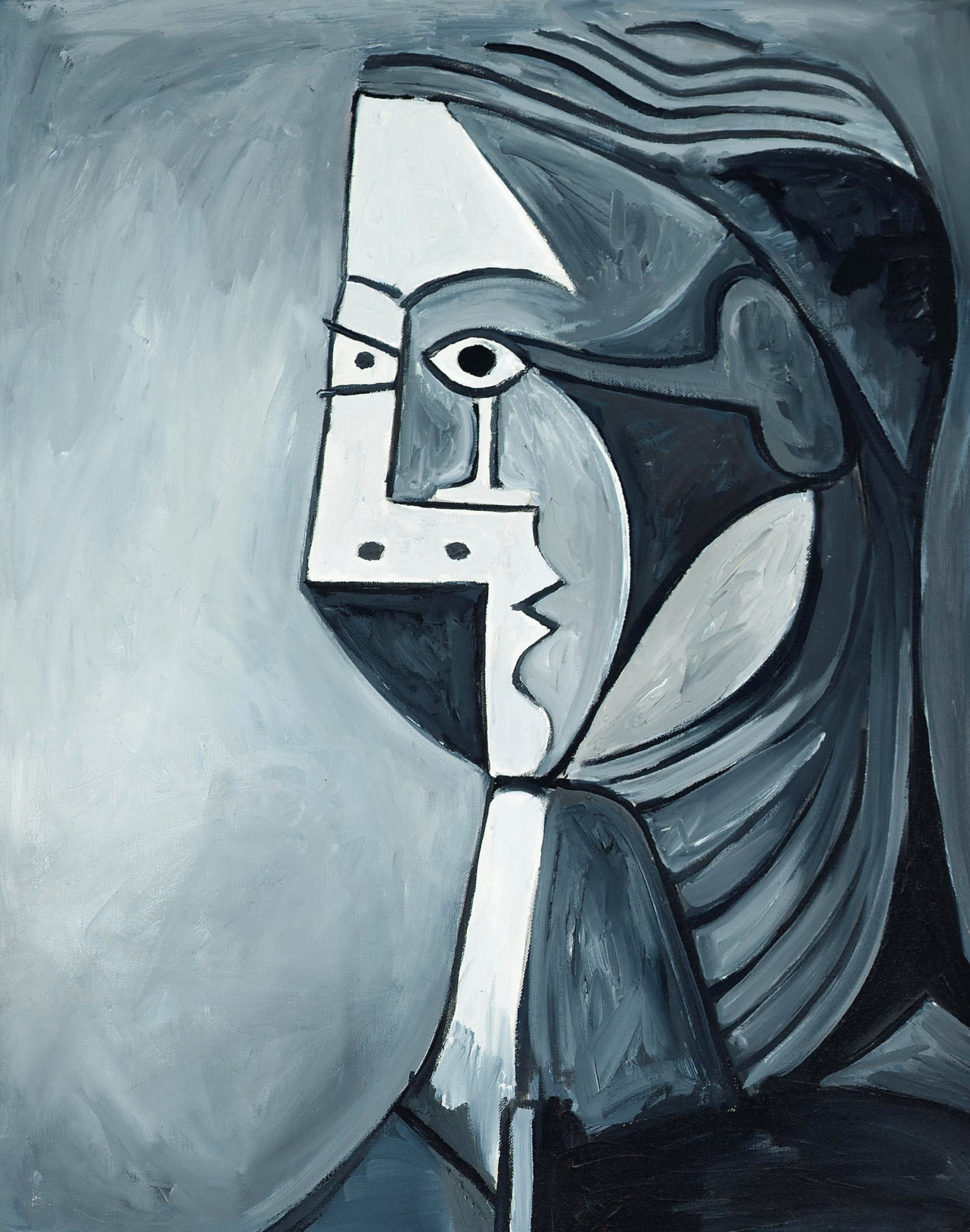 Mike Bidlo (b. 1953) , Not Picasso, Woman's head in black & white, 1960 ...
