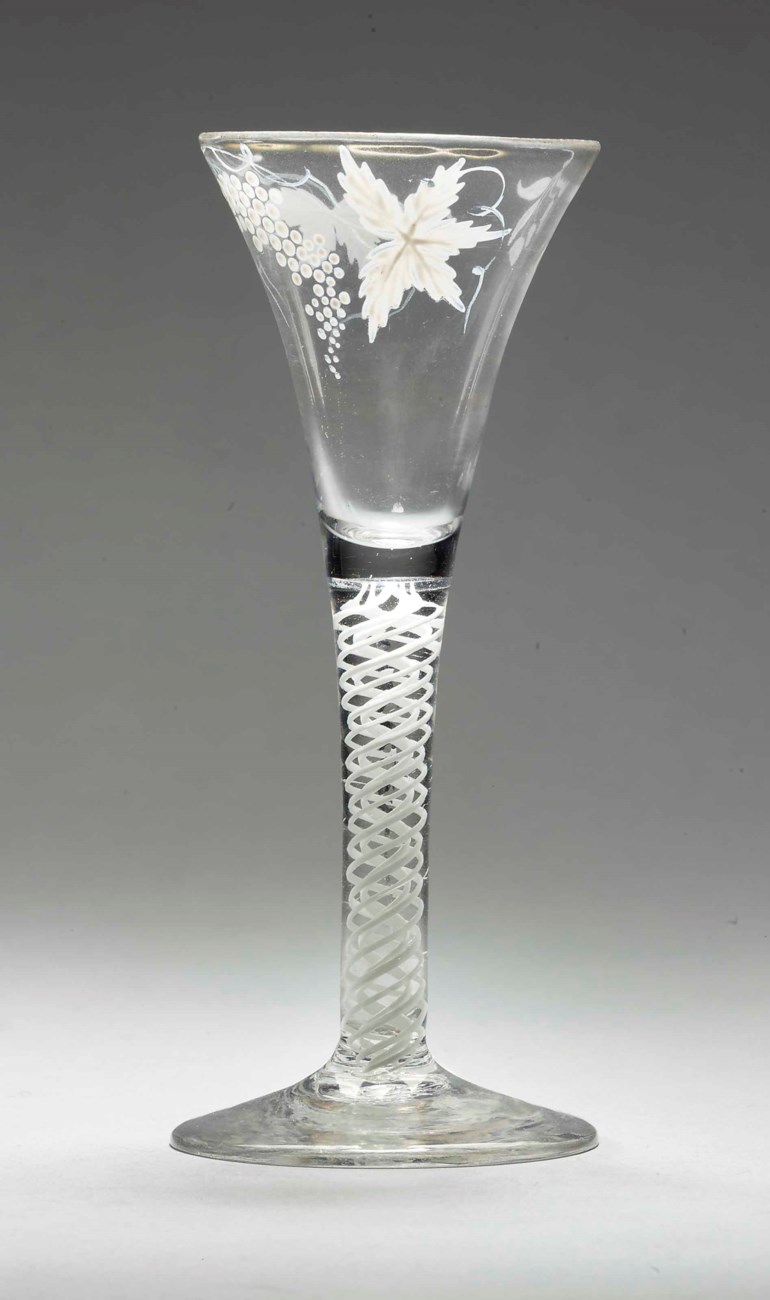 A BEILBY ENAMELLED WINE-GLASS , CIRCA 1765 | Christie's