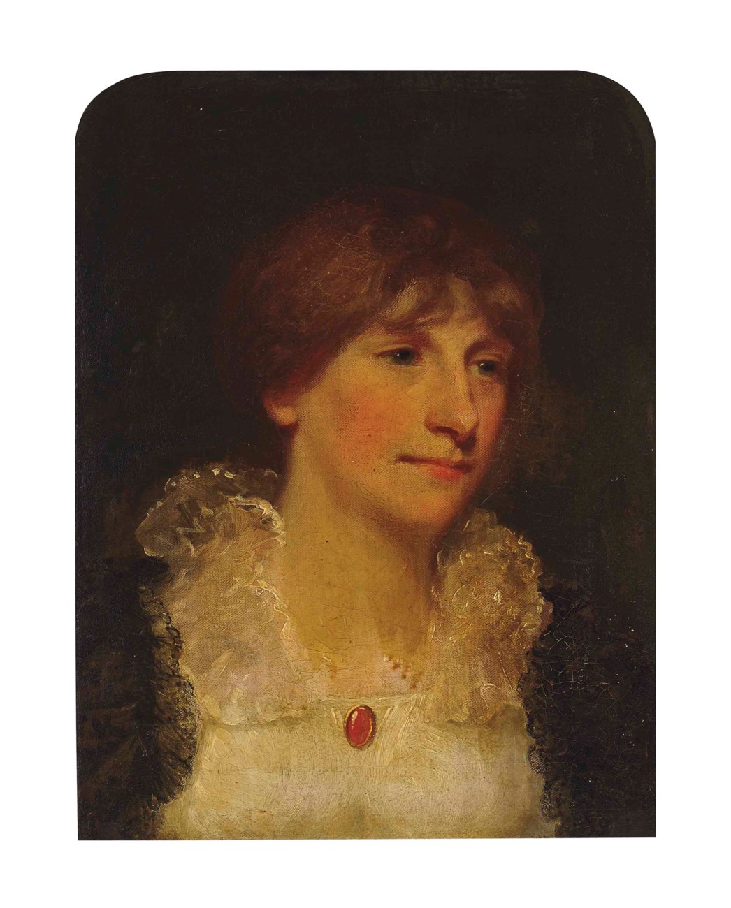 JOHN HOPPNER, R.A. (LONDON 1758-1810) , PORTRAIT OF A LADY, BUST-LENGTH ...
