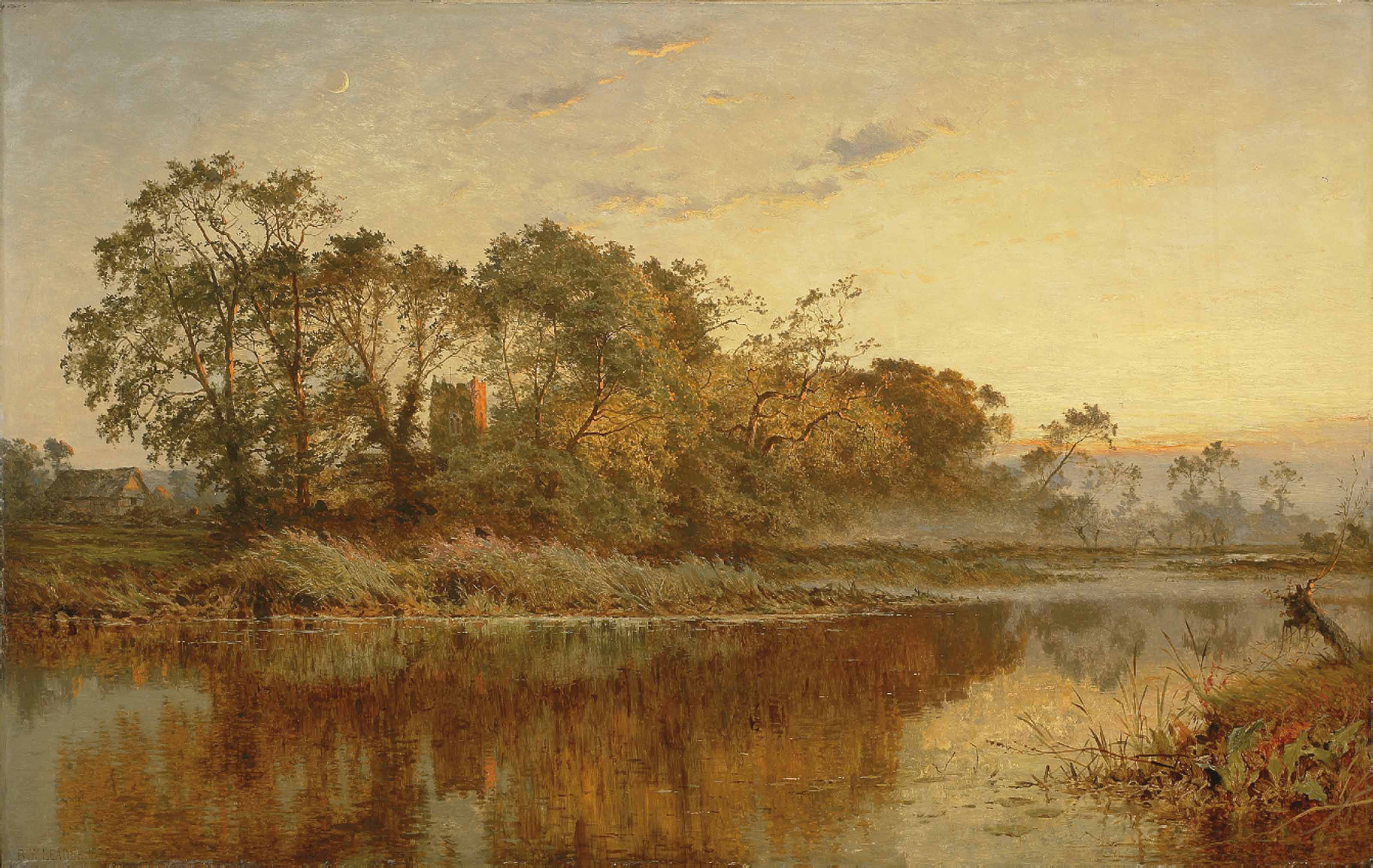 Benjamin Williams Leader, R.A. (1831-1923) , The last gleam | Christie's