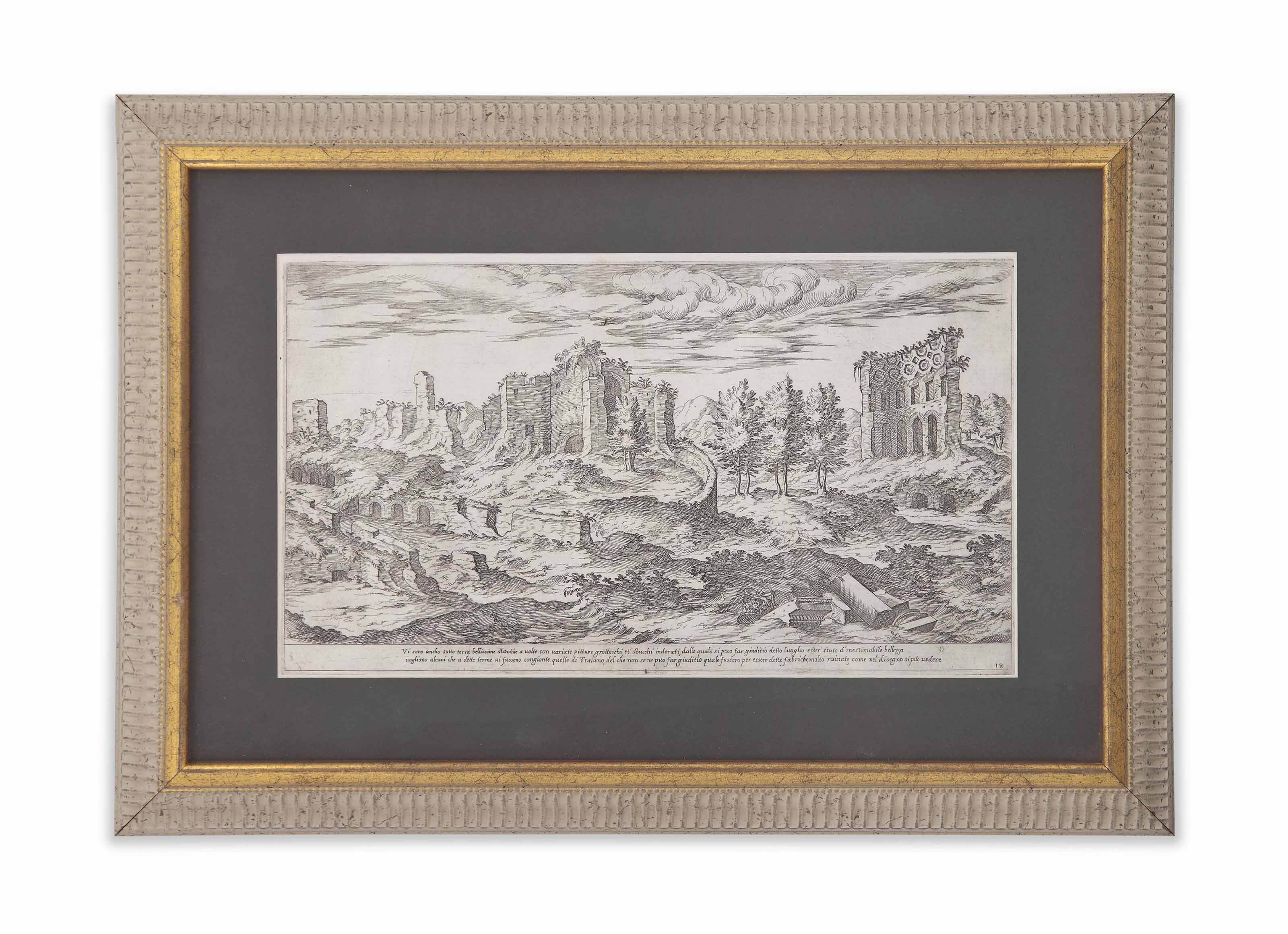 TWELVE ITALIAN ETCHINGS OF CLASSICAL RUINS