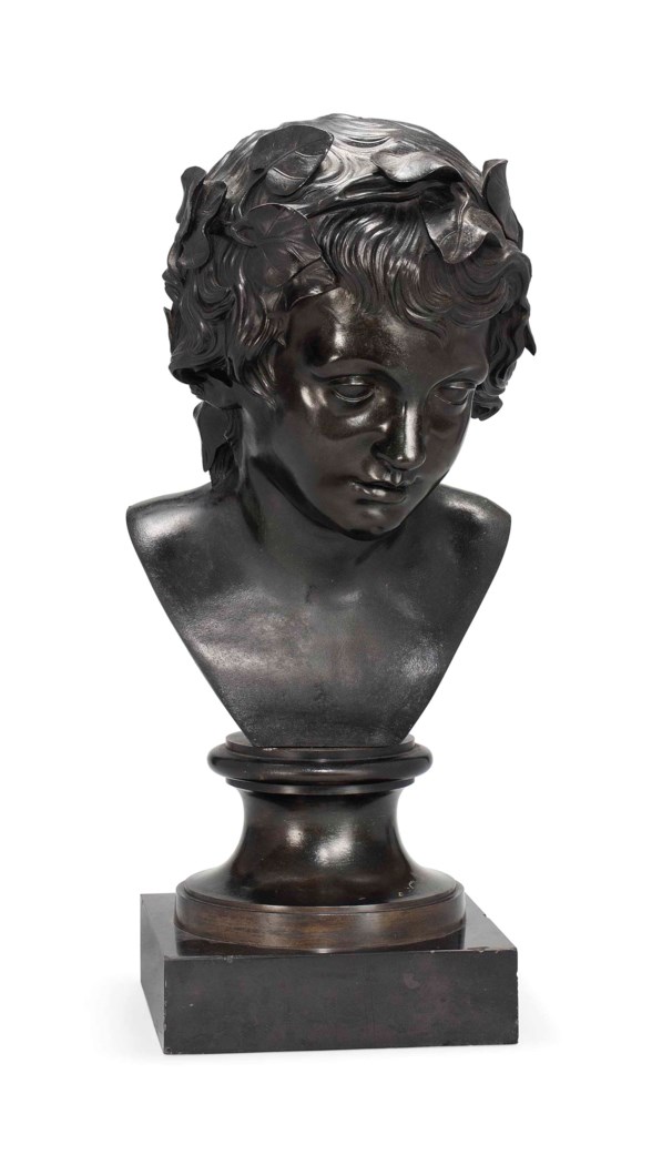 A PATINATED BRONZE BUST OF THE YOUNG BACCHUS , MID-19TH CENTURY, AFTER ...