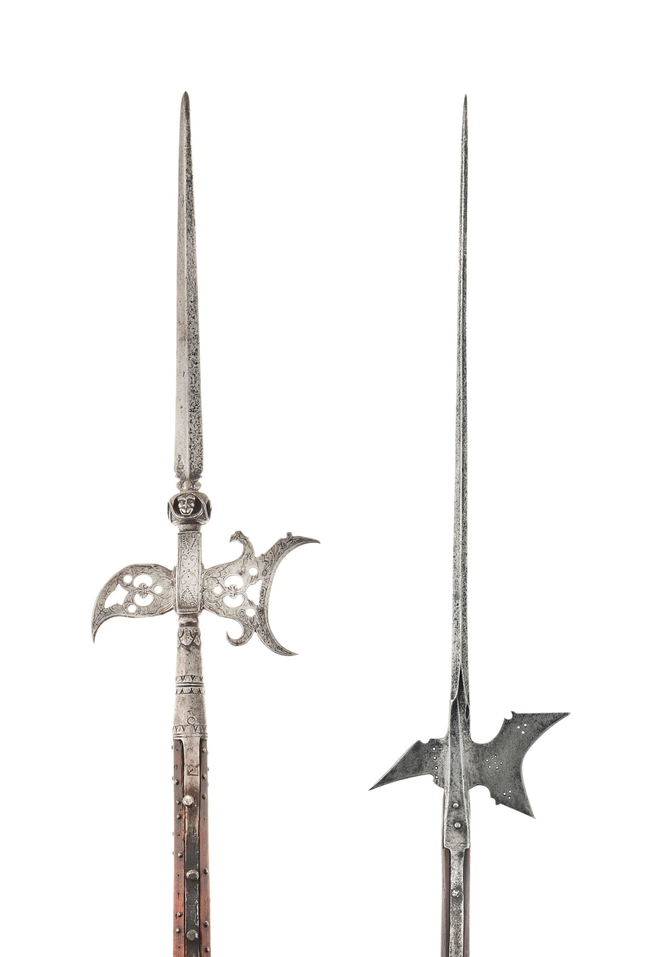 TWO HALBERDS , THE FIRST ITALIAN, 17TH CENTURY, THE SECOND GERMAN, 16TH ...