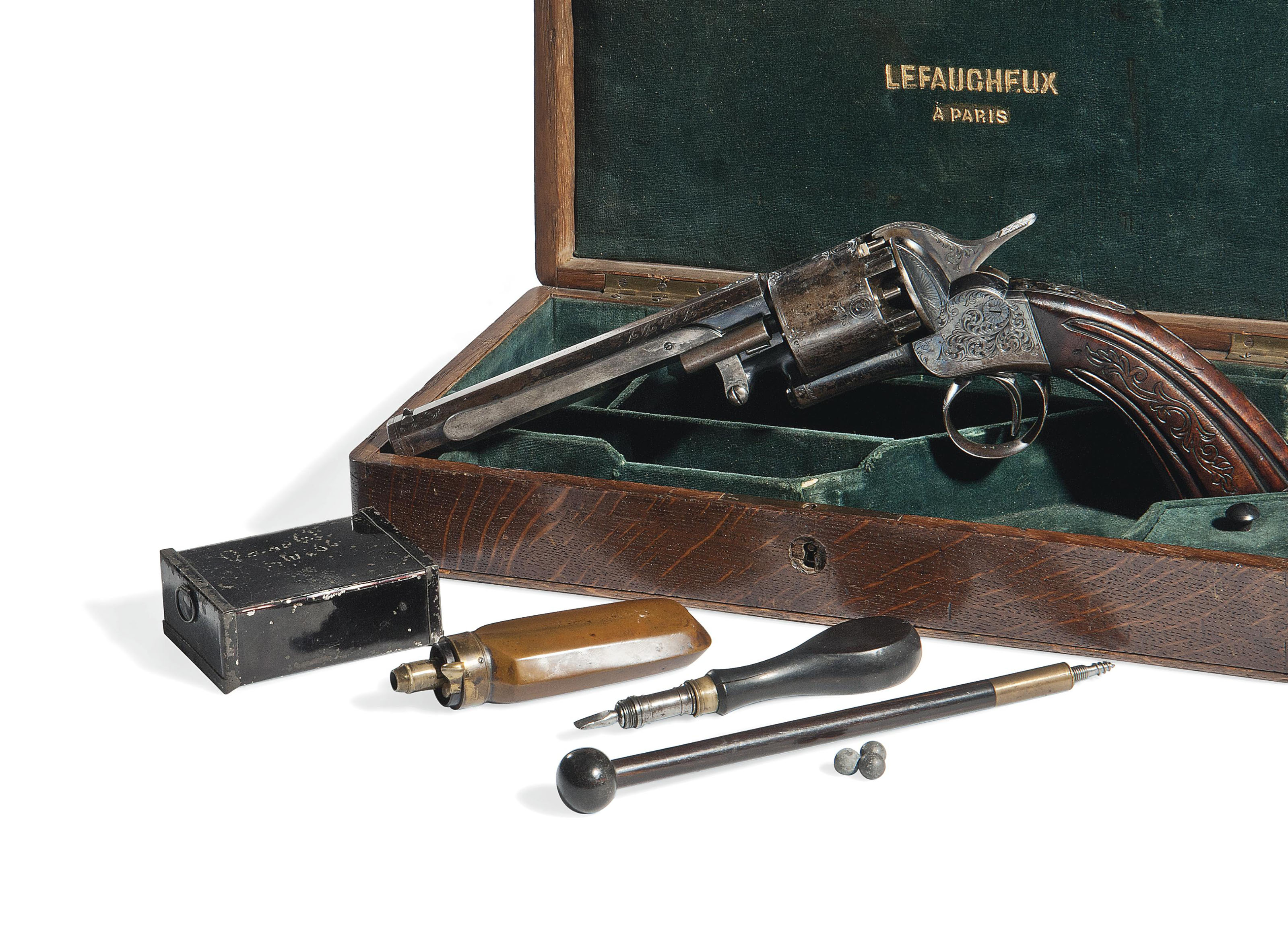 Lefaucheux revolver fluted cylinder - mertqnt