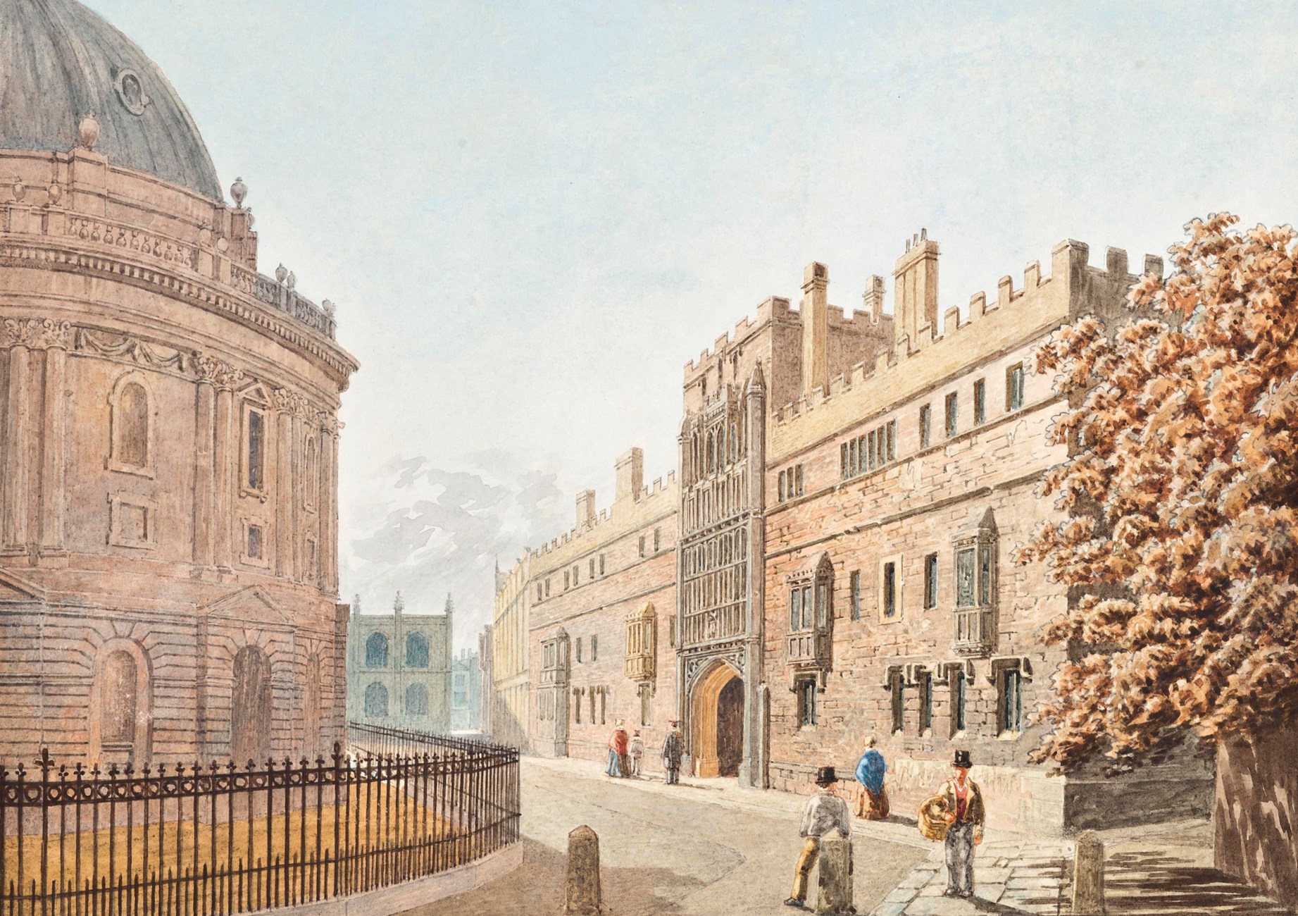 George Pyne, A.O.W.S. (London 1800-1884) , The quadrangle at Brasenose ...