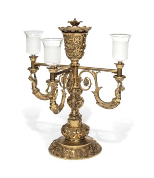 A GEORGE IV GILT-BRASS COLZA OIL LAMP , CIRCA 1825 | Christie's