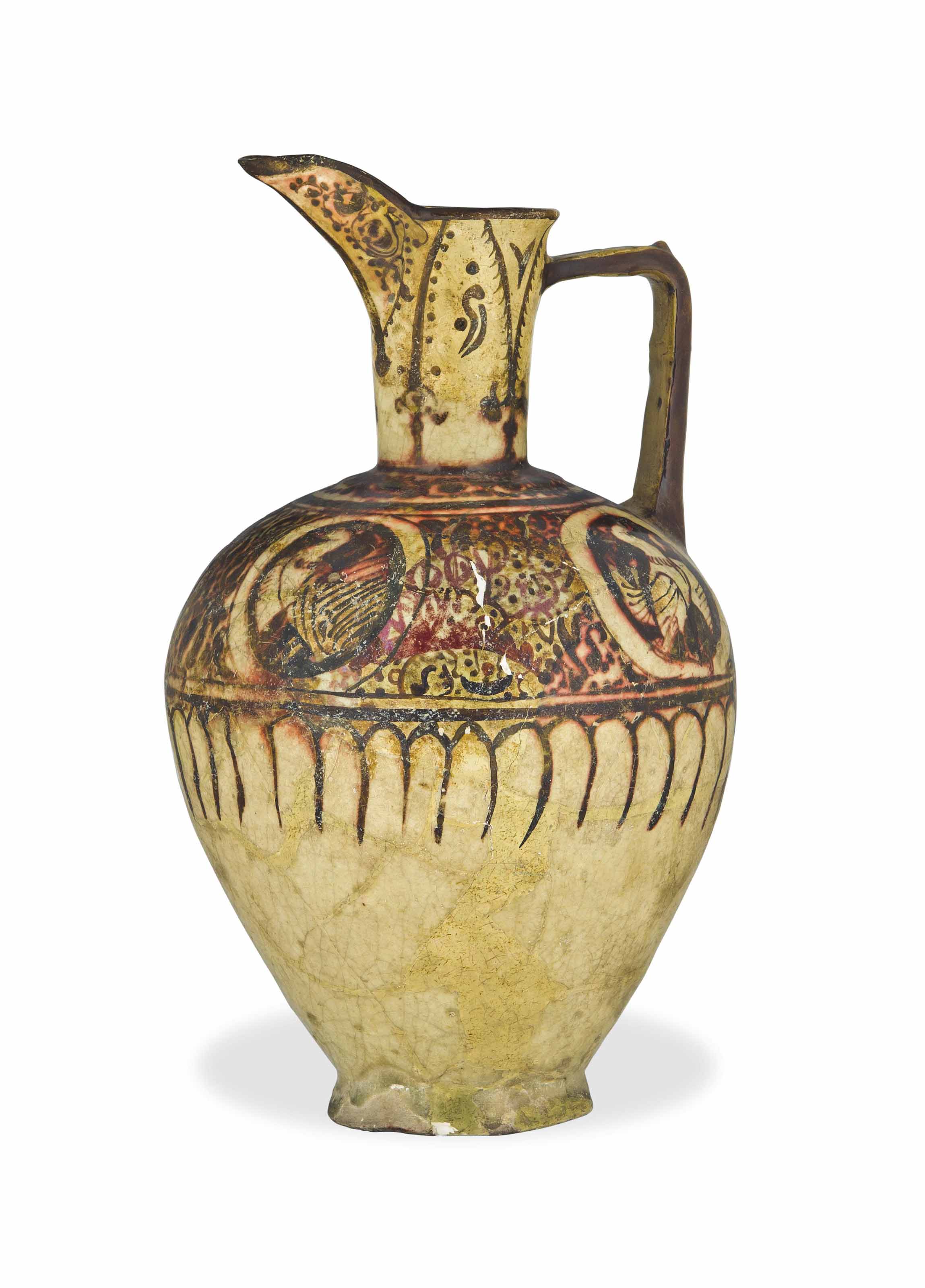 A NISHAPUR FIGURAL POTTERY BOWL , NORTH-EAST IRAN, 10TH CENTURY ...