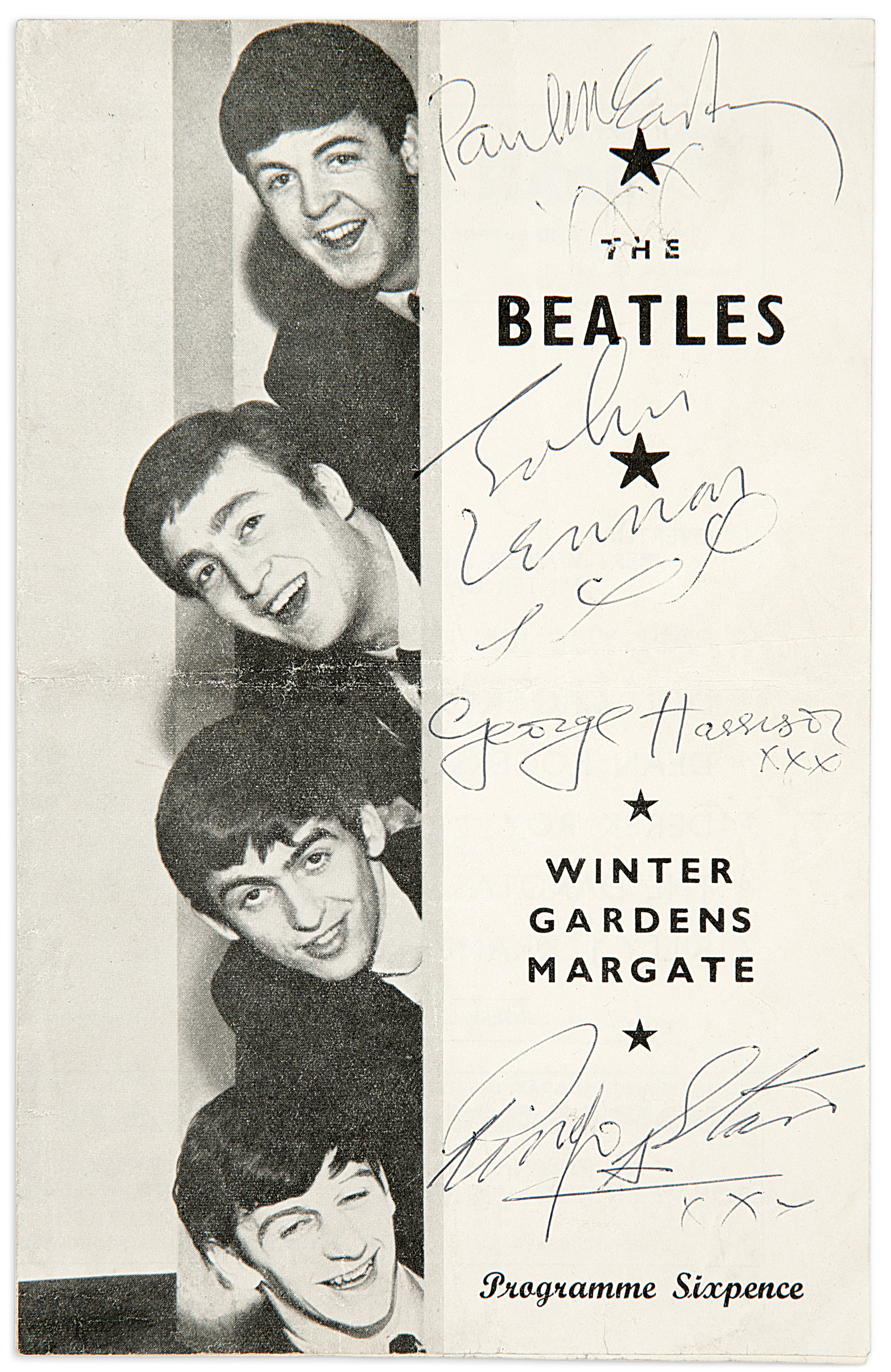 The Beatles, A signed concert programme | Christie’s
