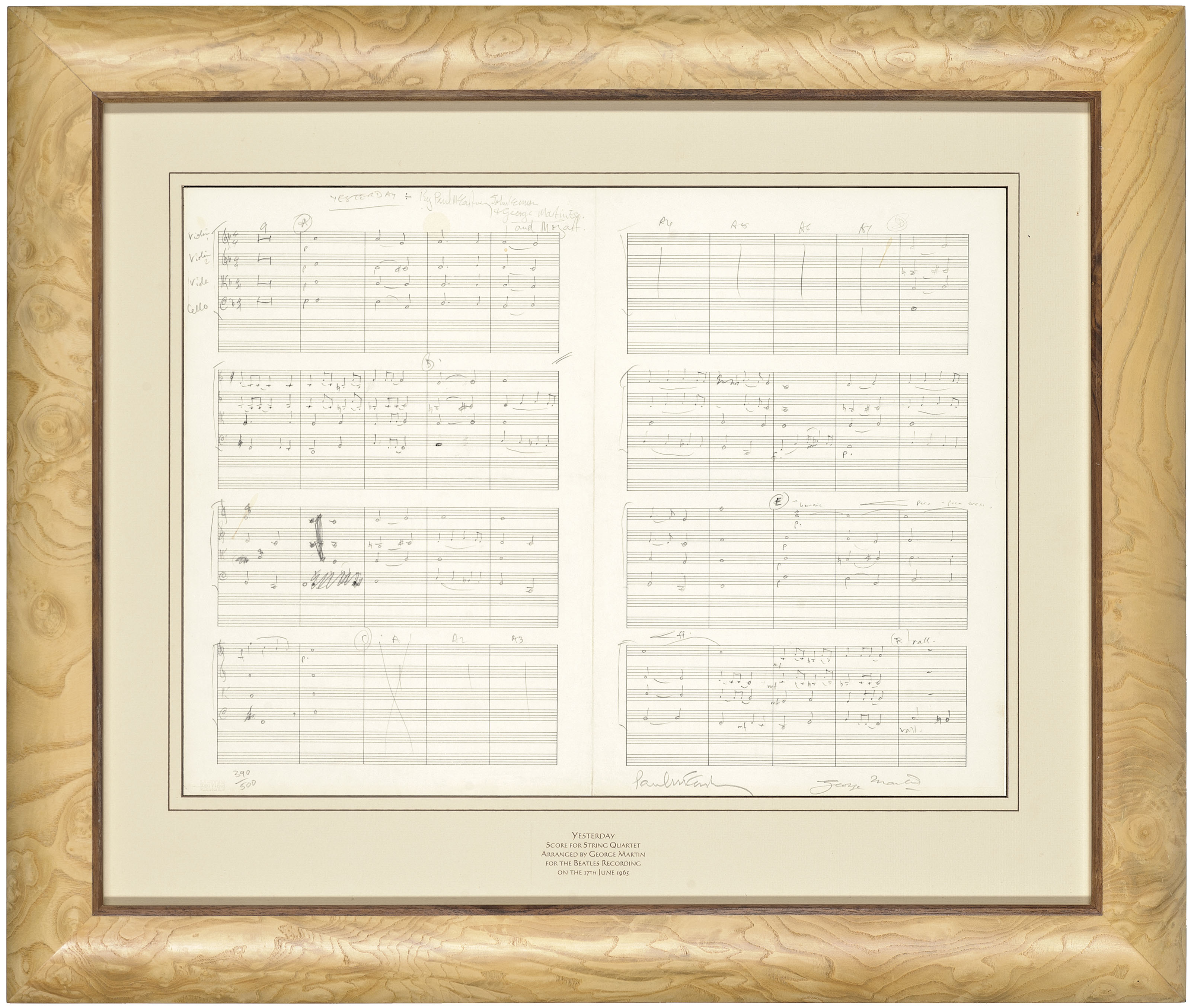 The Beatles/George Martin, A signed lithograph | Christie’s