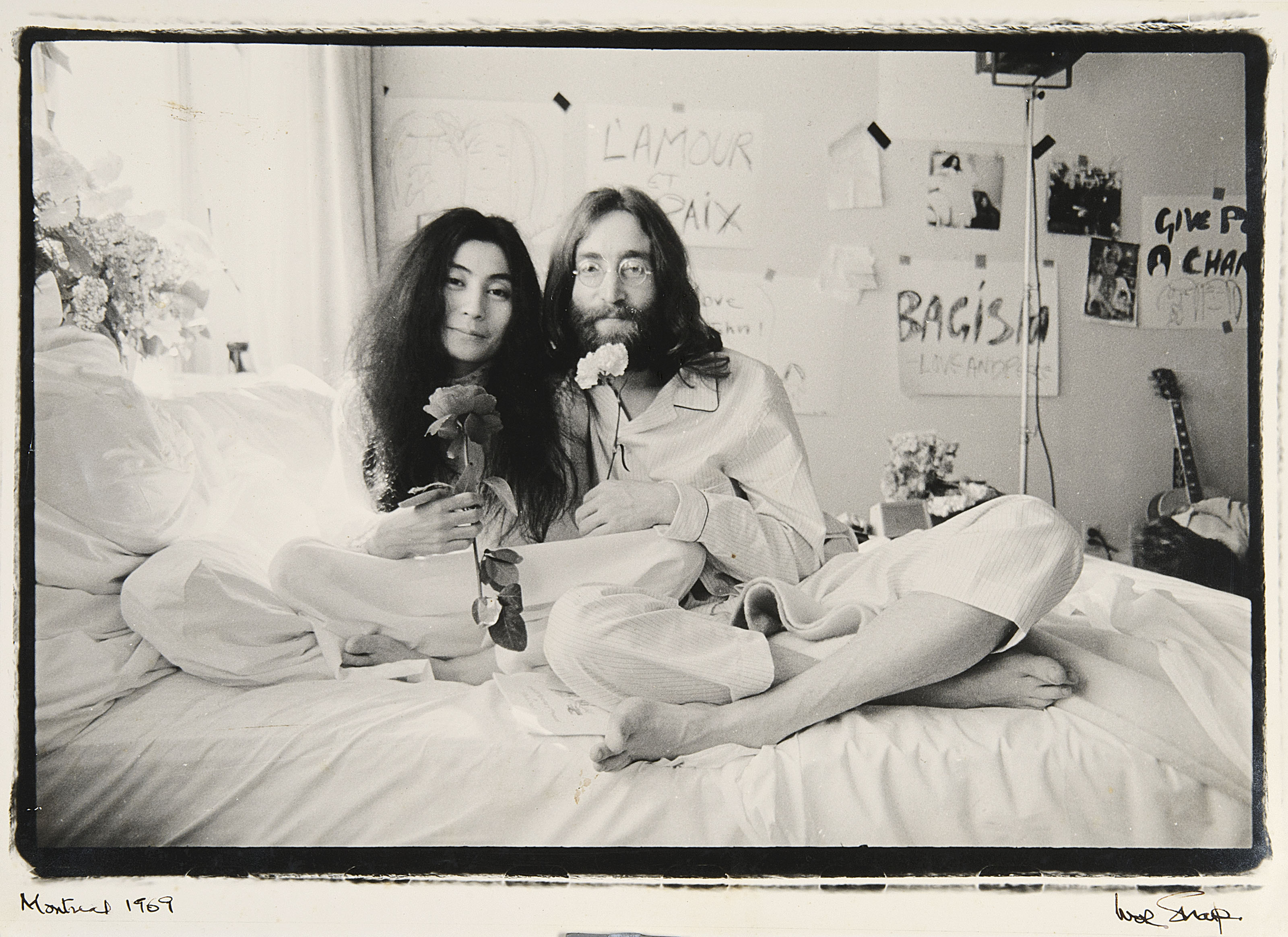 John Lennon and Yoko Ono, Ivor Sharpe, Bed In For Peace, Montreal ...